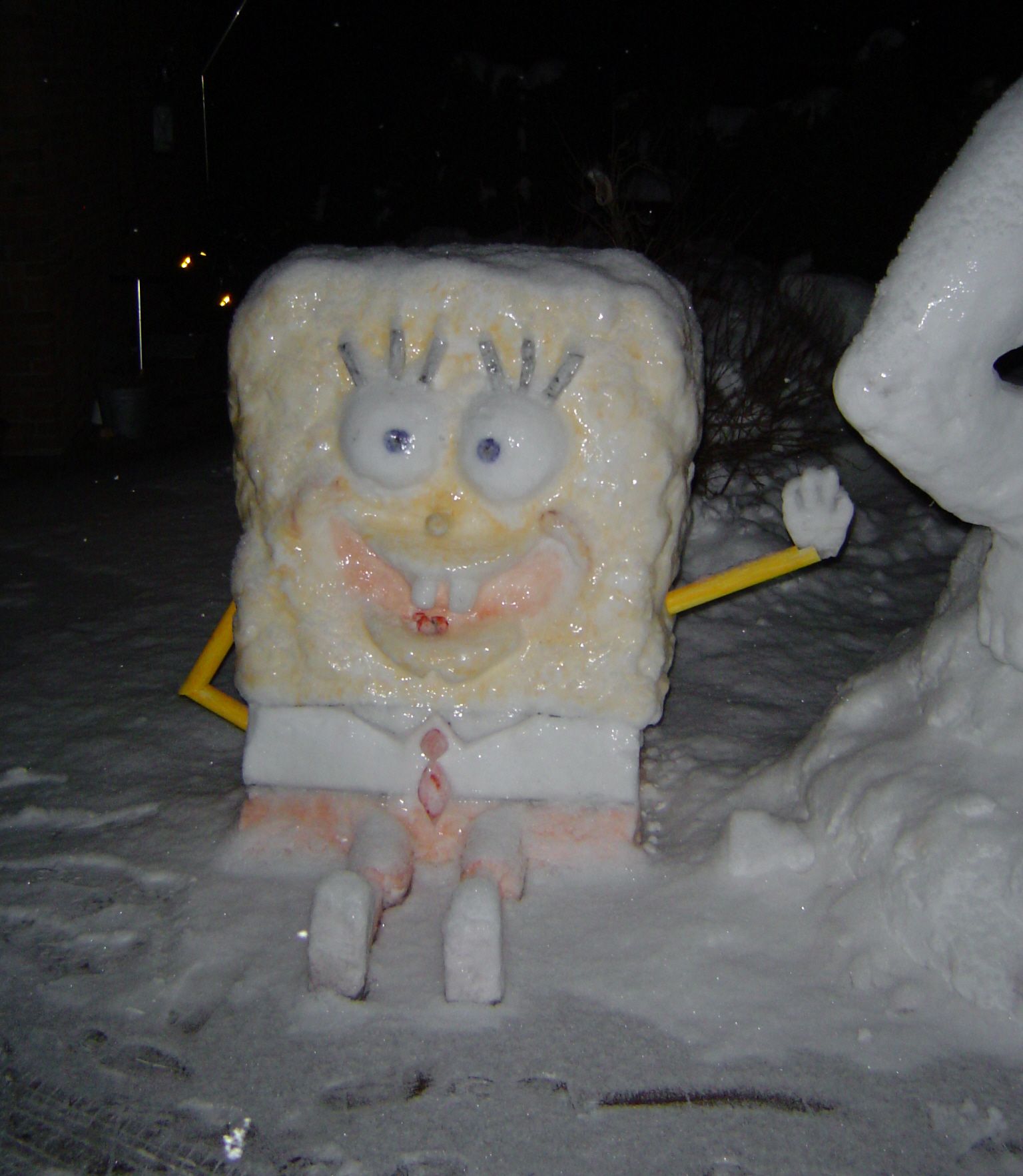 SpongeBob SquarePants Snow Sculpture in Color (with Pictures ...