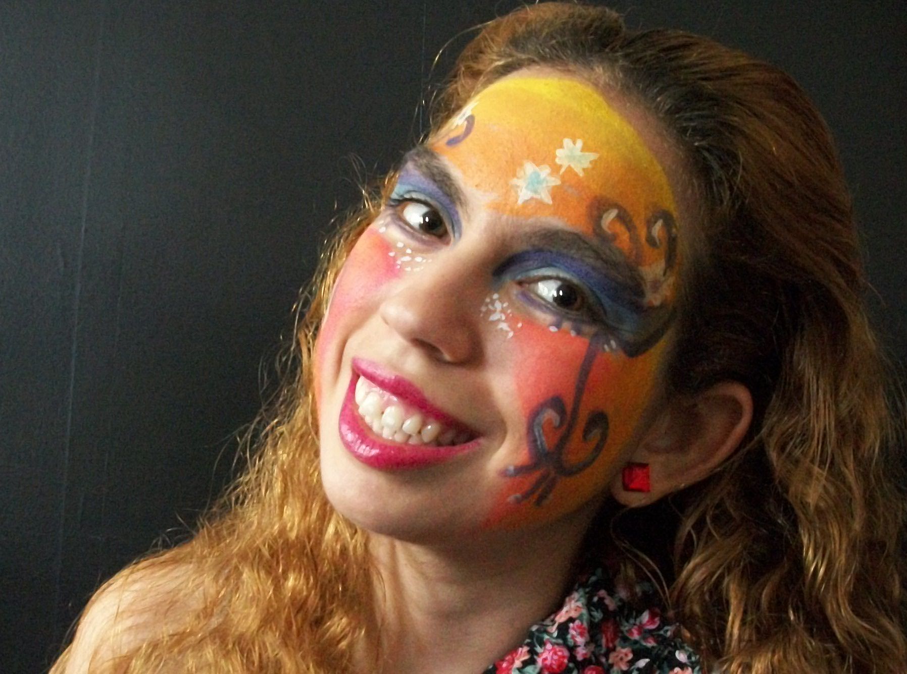 Hippie Face Paint Flower