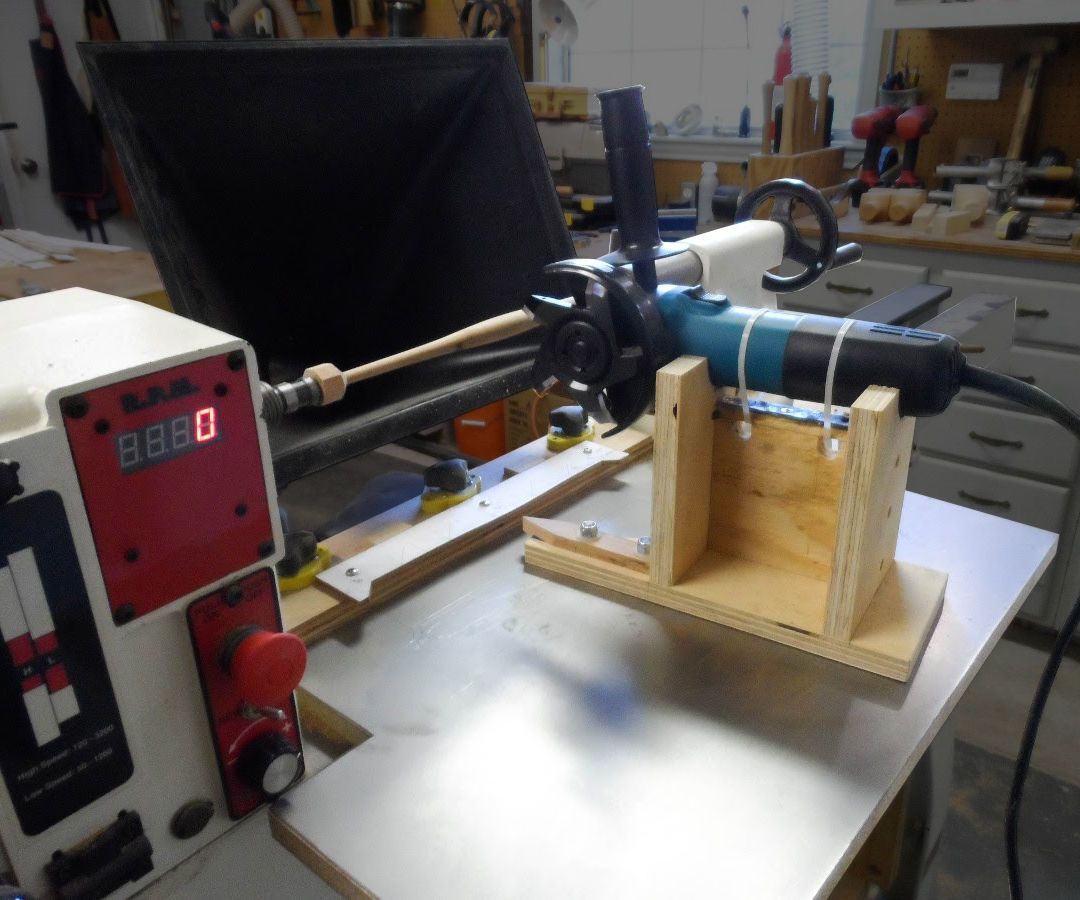 Wood Lathe Duplicator With Angle Grinder : 11 Steps (with Pictures ...