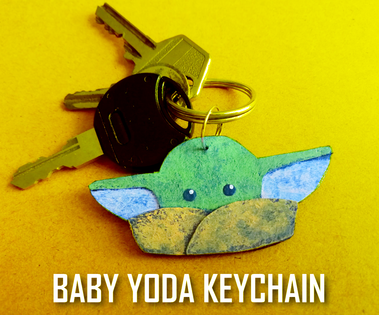 Baby Yoda Cardboard Keychain : 6 Steps (with Pictures) - Instructables