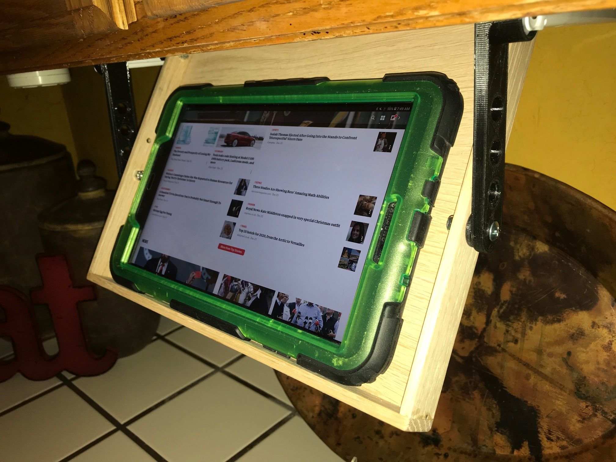 Under Cabinet Hideaway Tablet Shelf : 9 Steps (with Pictures ...