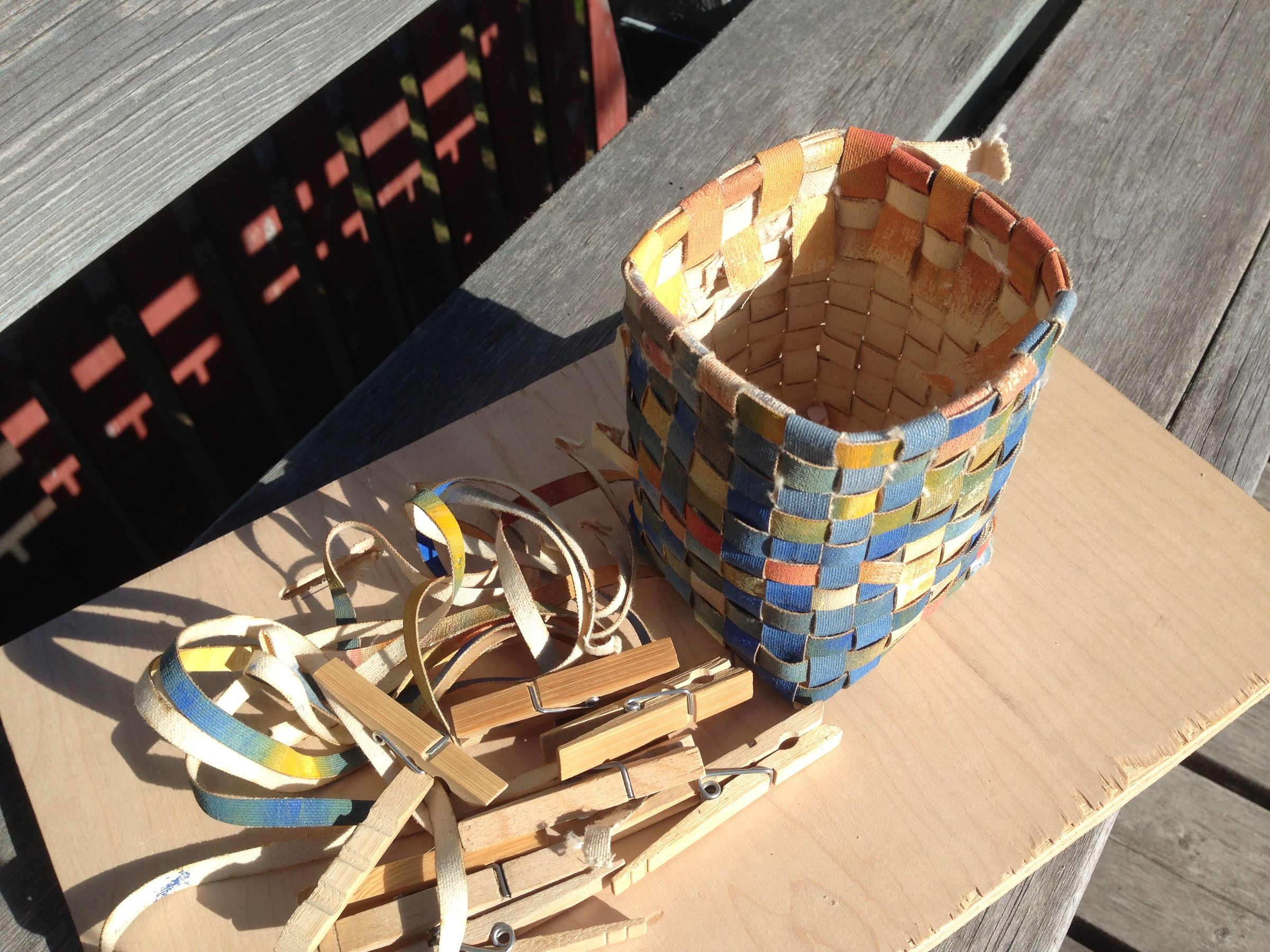Painted Canvas Strip Basket : 9 Steps (with Pictures) - Instructables
