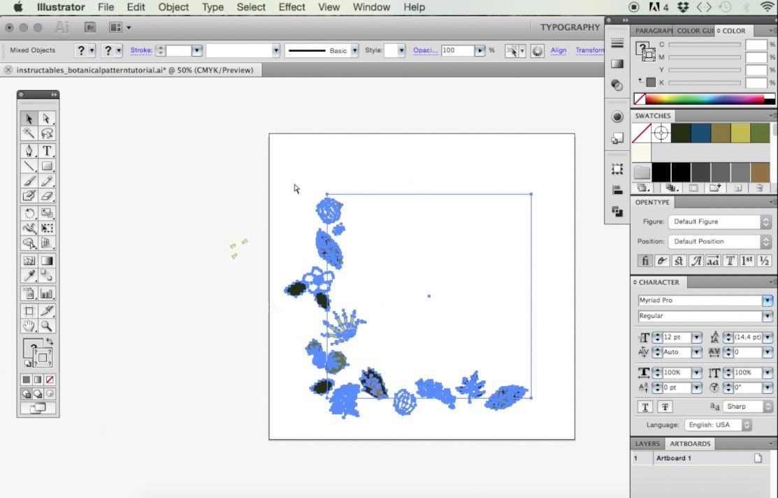 Creating a Seamless Vector Pattern in Adobe Illustrator : 13 Steps ...