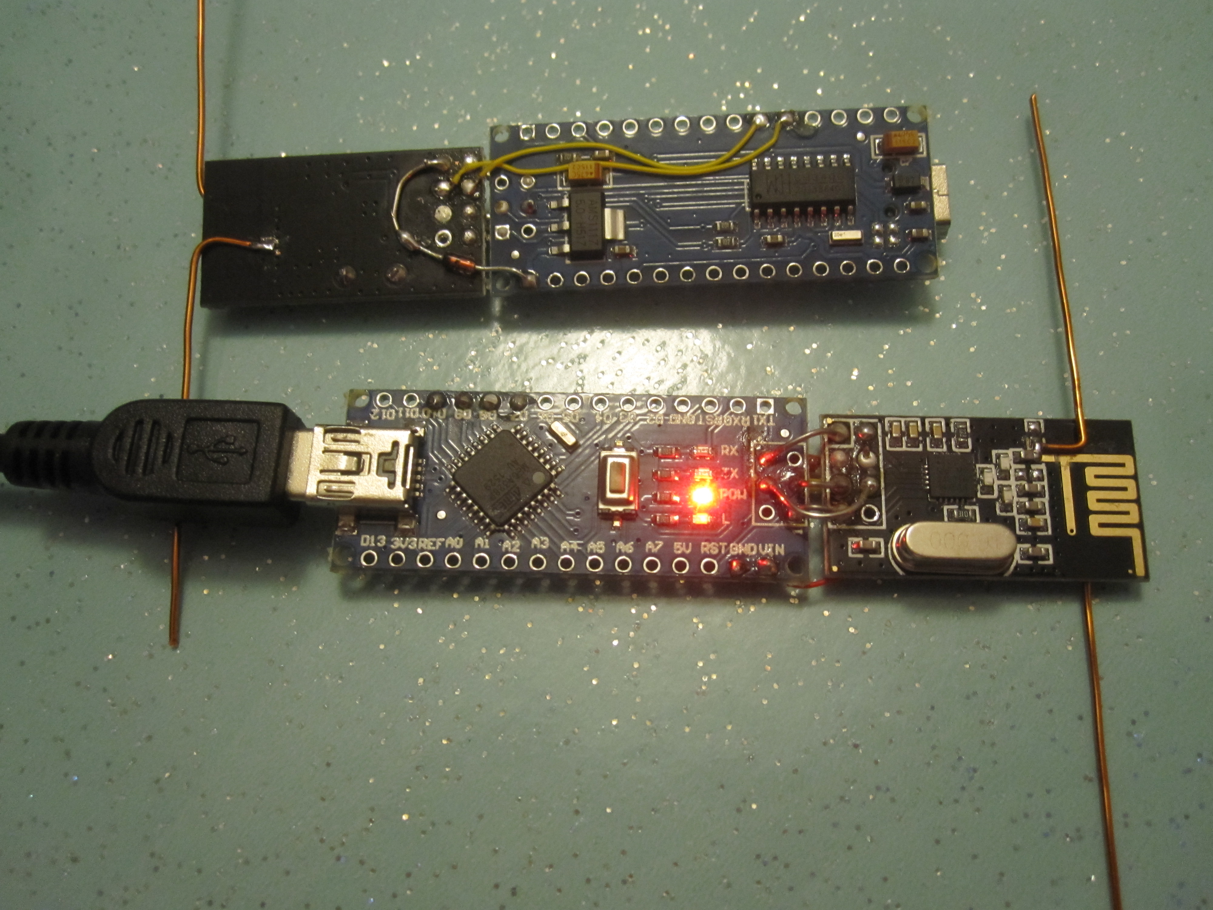 Enhanced NRF24L01 Radio With a DIY Dipole Antenna Modification. : 5 ...