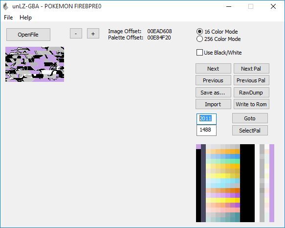 Pokemon Red Sprite Editor