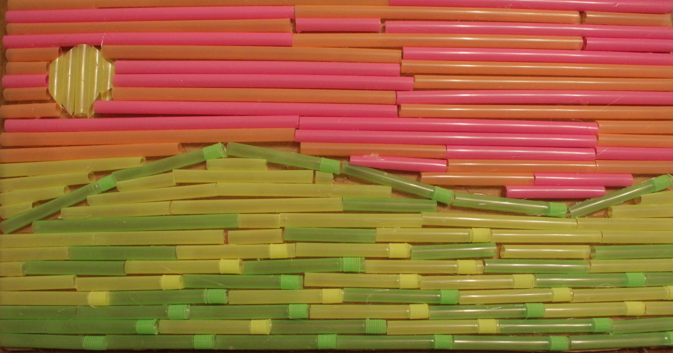 Plastic Straw Cardboard Art : 4 Steps - Instructables