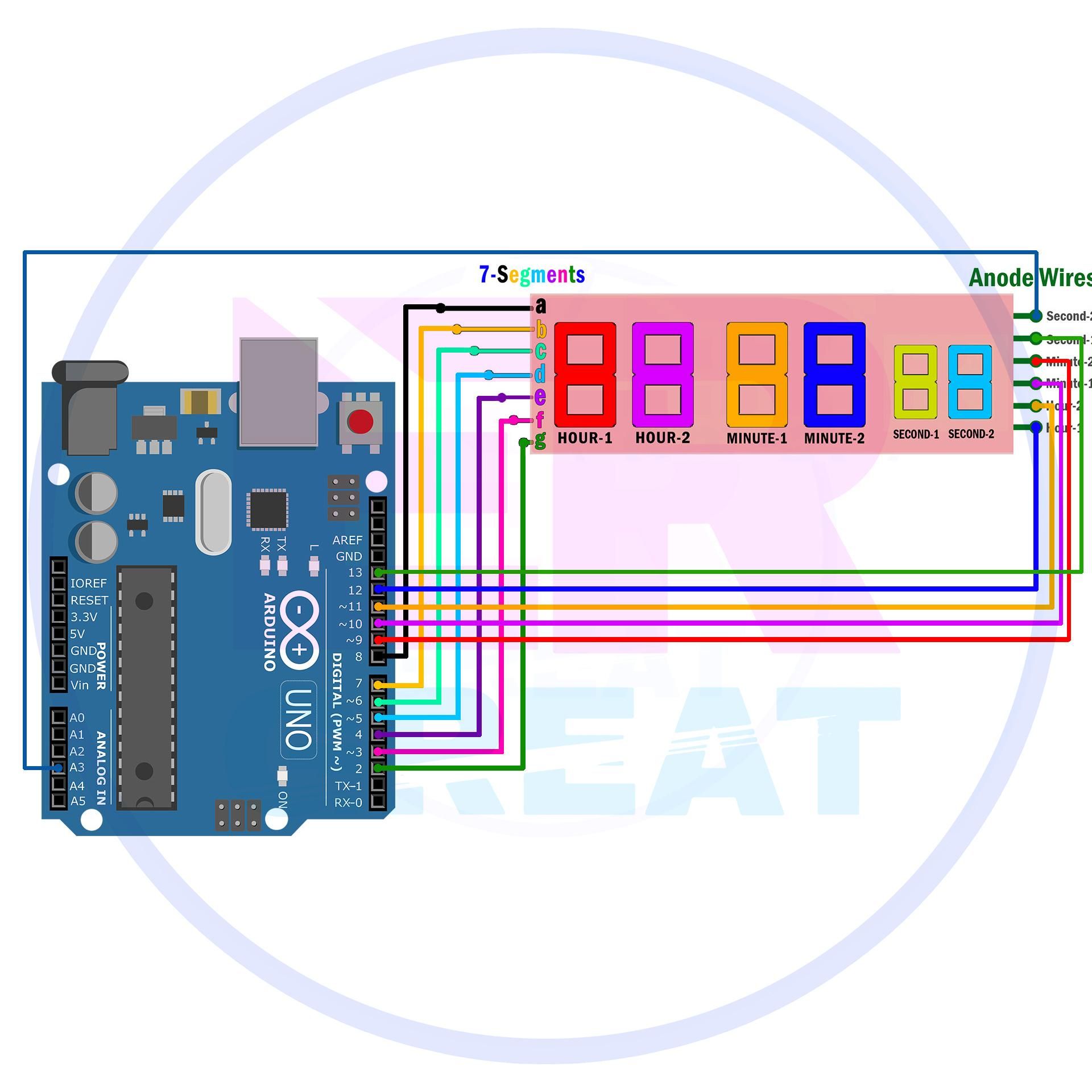How to Make a 6-Digit Digital Clock at Home Using Arduino & RTC Module ...