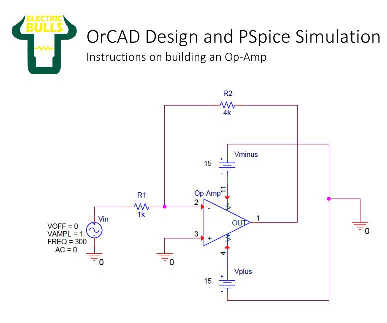 How to Use OrCAD Design and PSpice Simulator to Build an Op-Amp : 16 ...