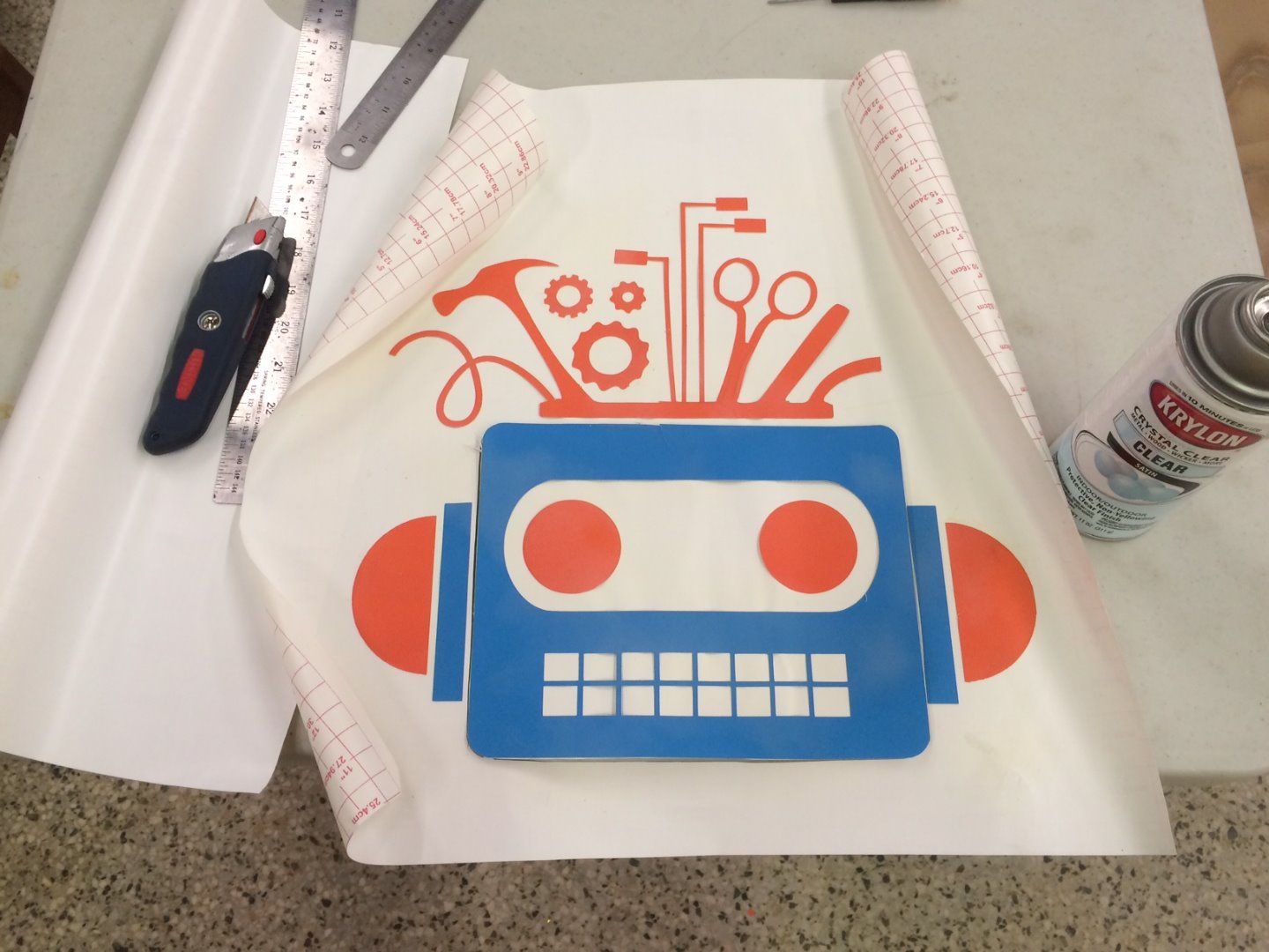 Robot Logo for Cornhole Game Using Silhouette Portrait : 9 Steps ...