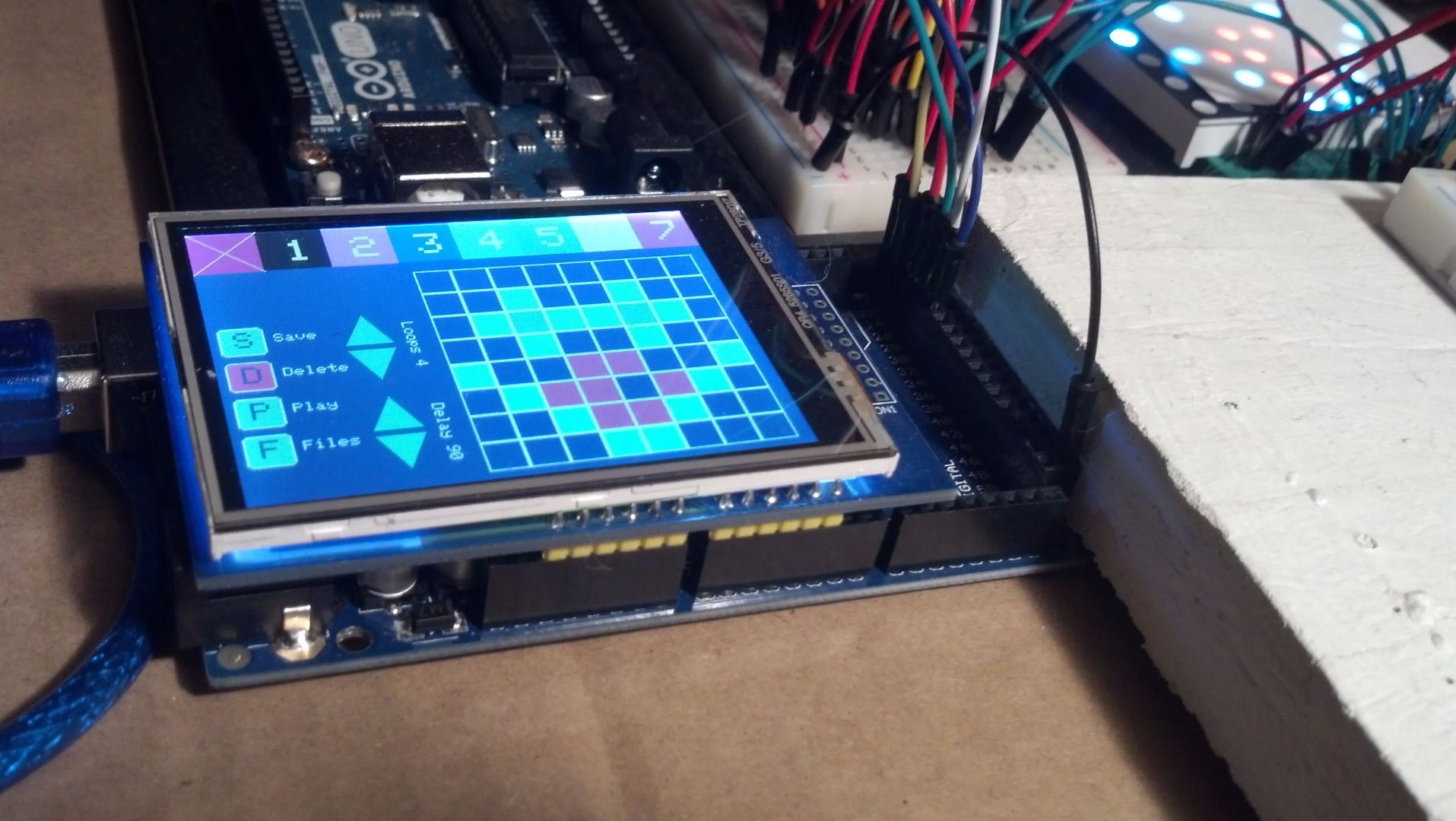 TFT Touch Screen Animation Engine and 8x8 RGB LED Matrix Controller : 4 ...
