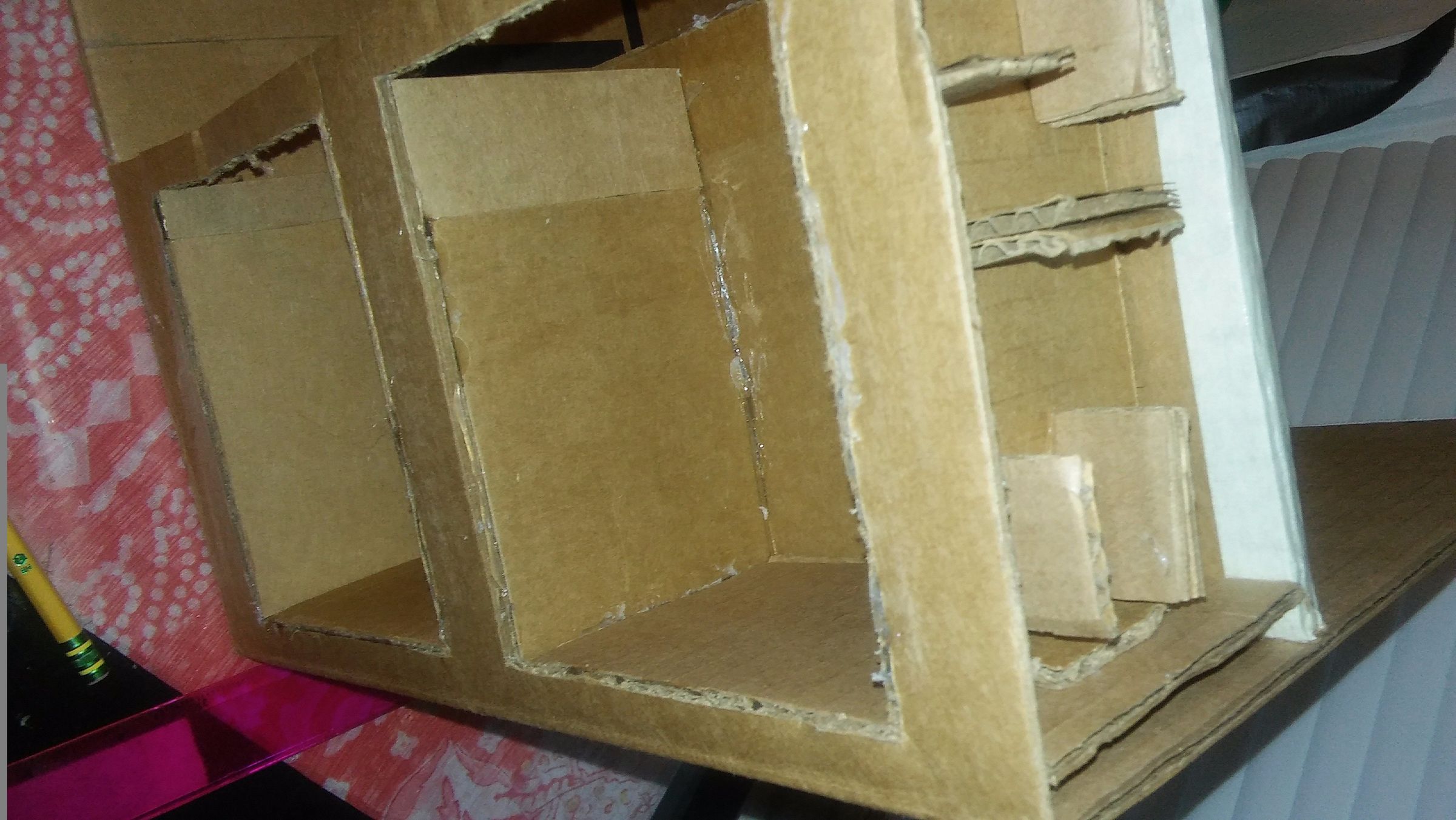 DIY Cardboard Craft Tower Organizer : 10 Steps (with Pictures ...