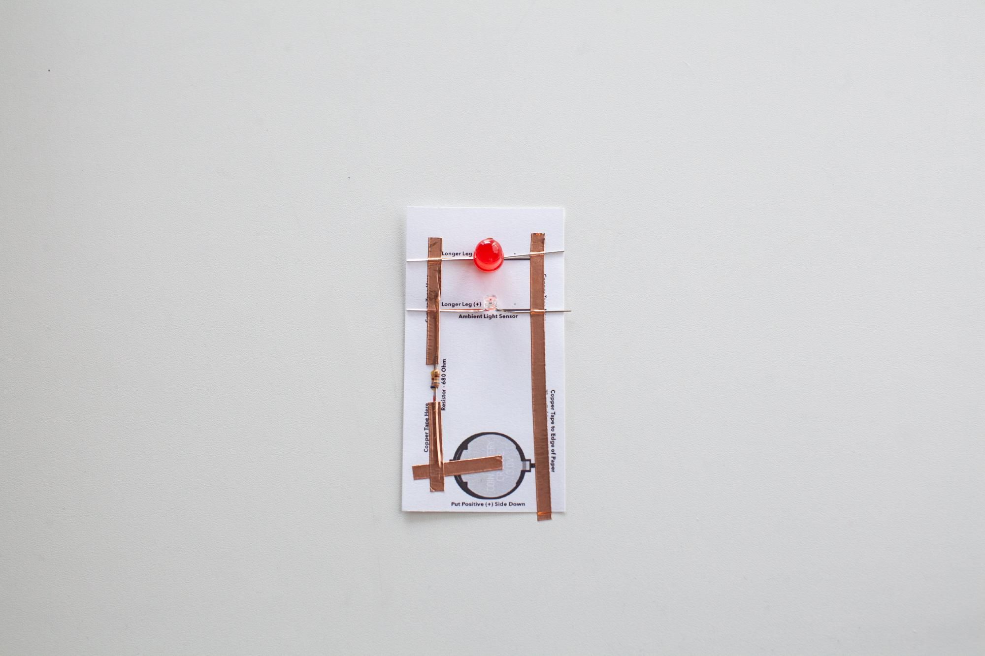 Make a Simple Ambient Light Sensor/Night Light Paper Circuit : 13 Steps ...