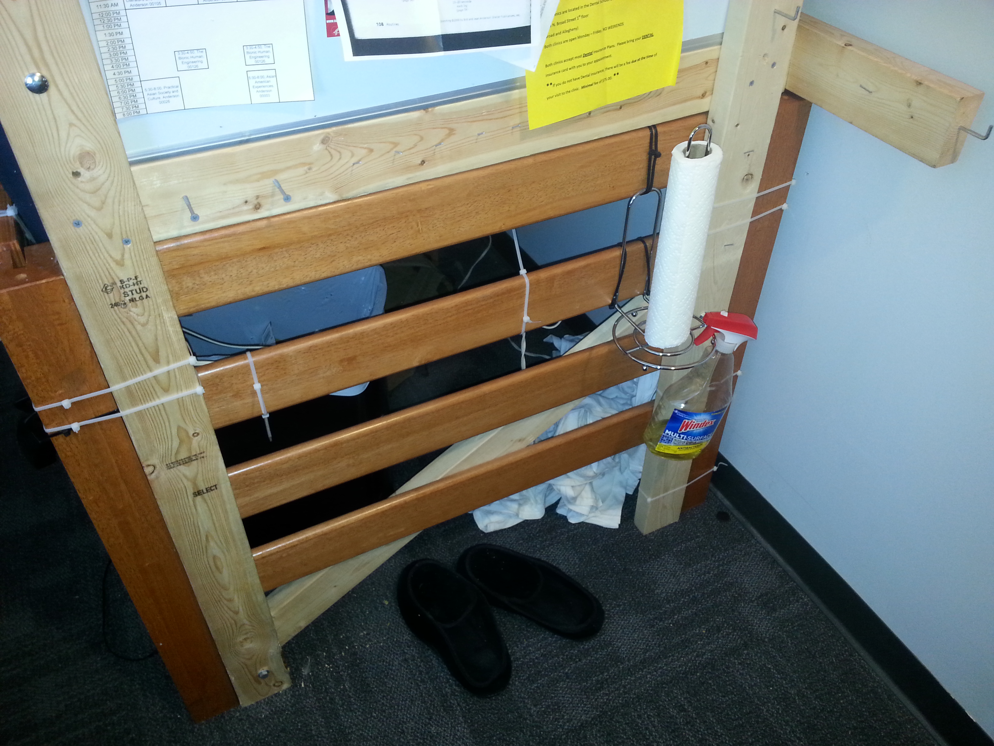Boring Old College Dorm Room Bed - Becomes 4 Poster Bed Fit for a King ...
