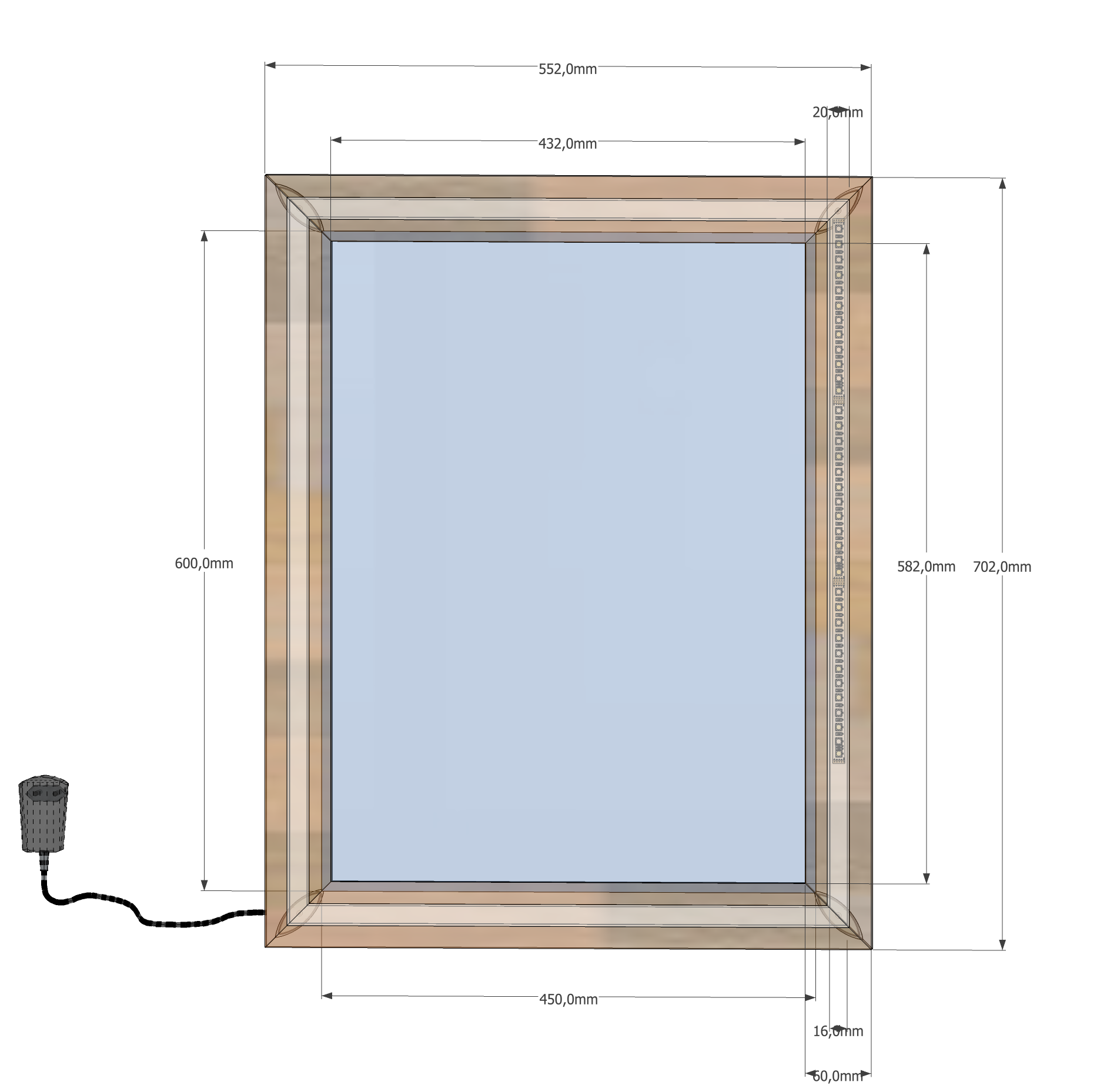 Modern Wood and LED Vanity Mirror : 8 Steps (with Pictures) - Instructables