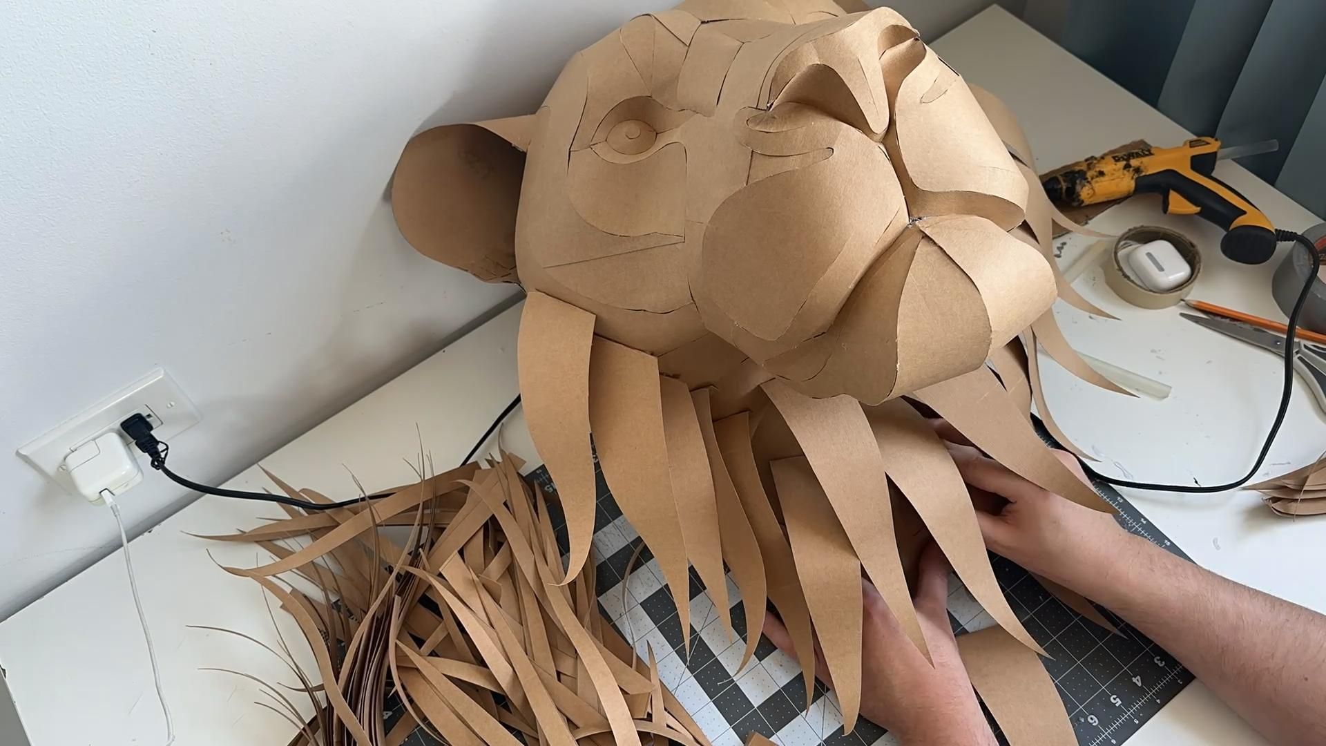 Vibrant 3D Wall Art: the Lion's Head – a Modern Craft, Made From ...