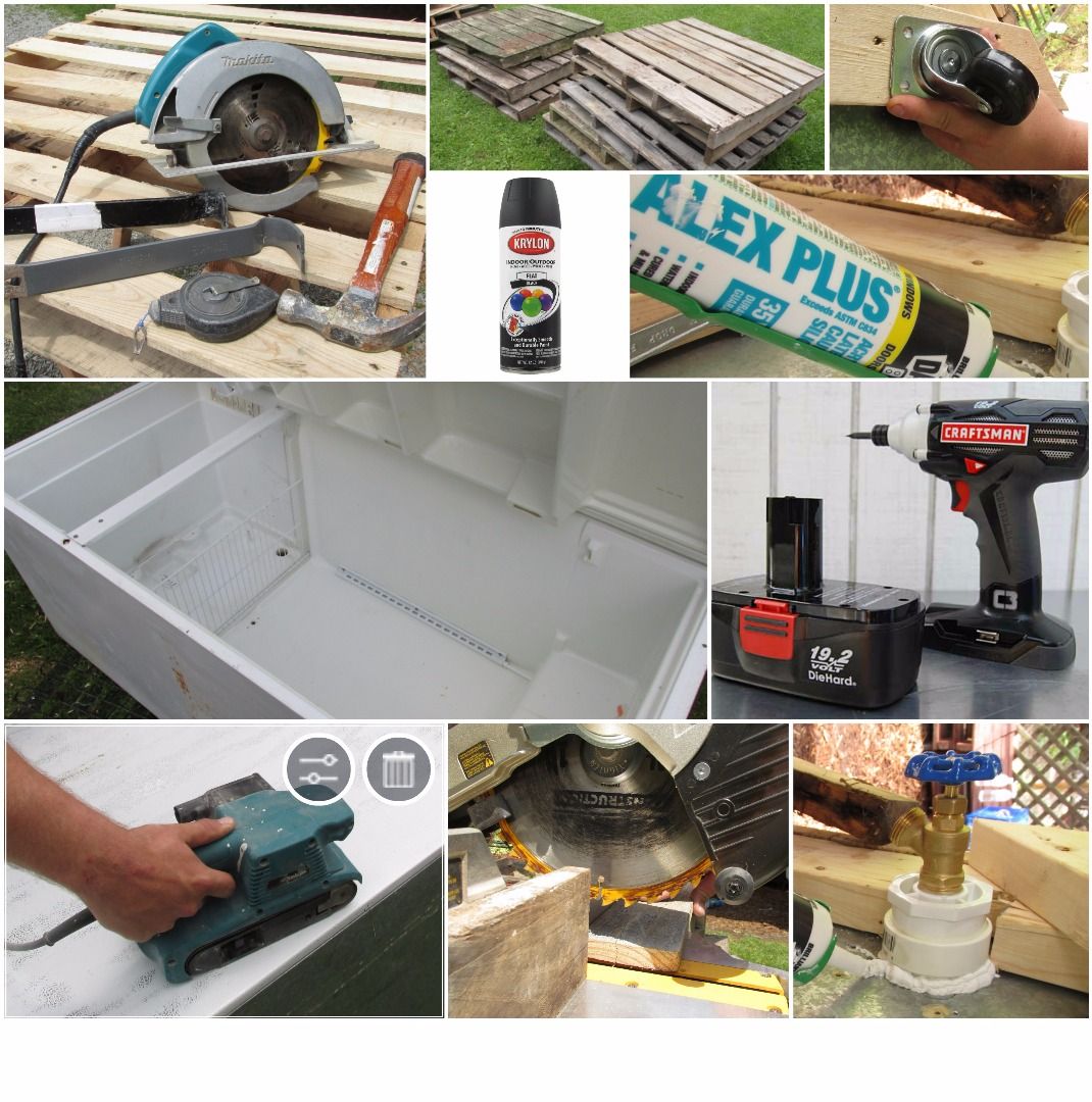 Awesome Rustic Cooler From Broken Refrigerator and Pallets : 11 Steps ...