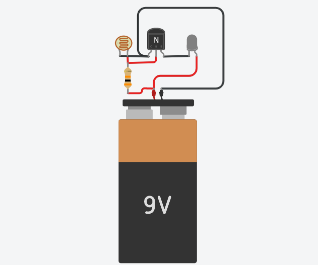 Automatic Night Light Circuit on TINKERCAD : 5 Steps - Instructables