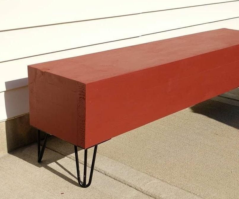 Simple Red Bench : 6 Steps - Instructables