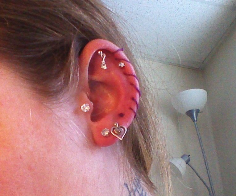 Stitched Ear, Earring Alternative : 9 Steps - Instructables
