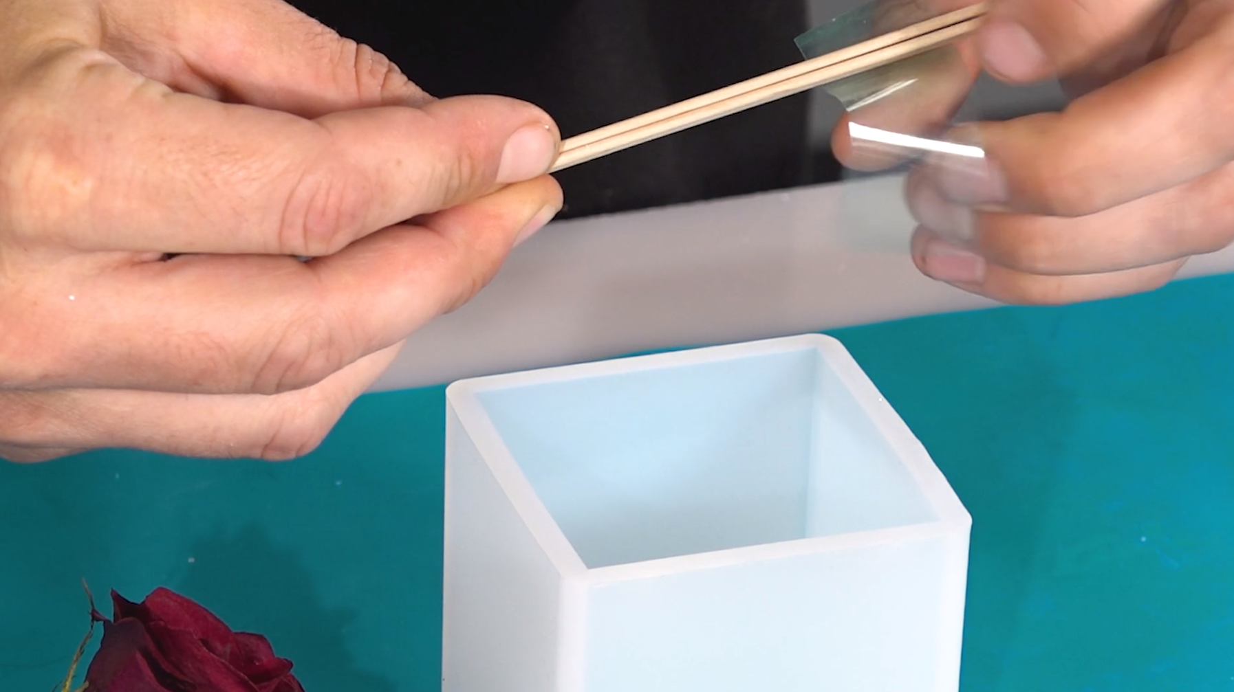 How to Cast Flowers in Epoxy Resin - DIY Resin Rose Paperweight! : 8 ...