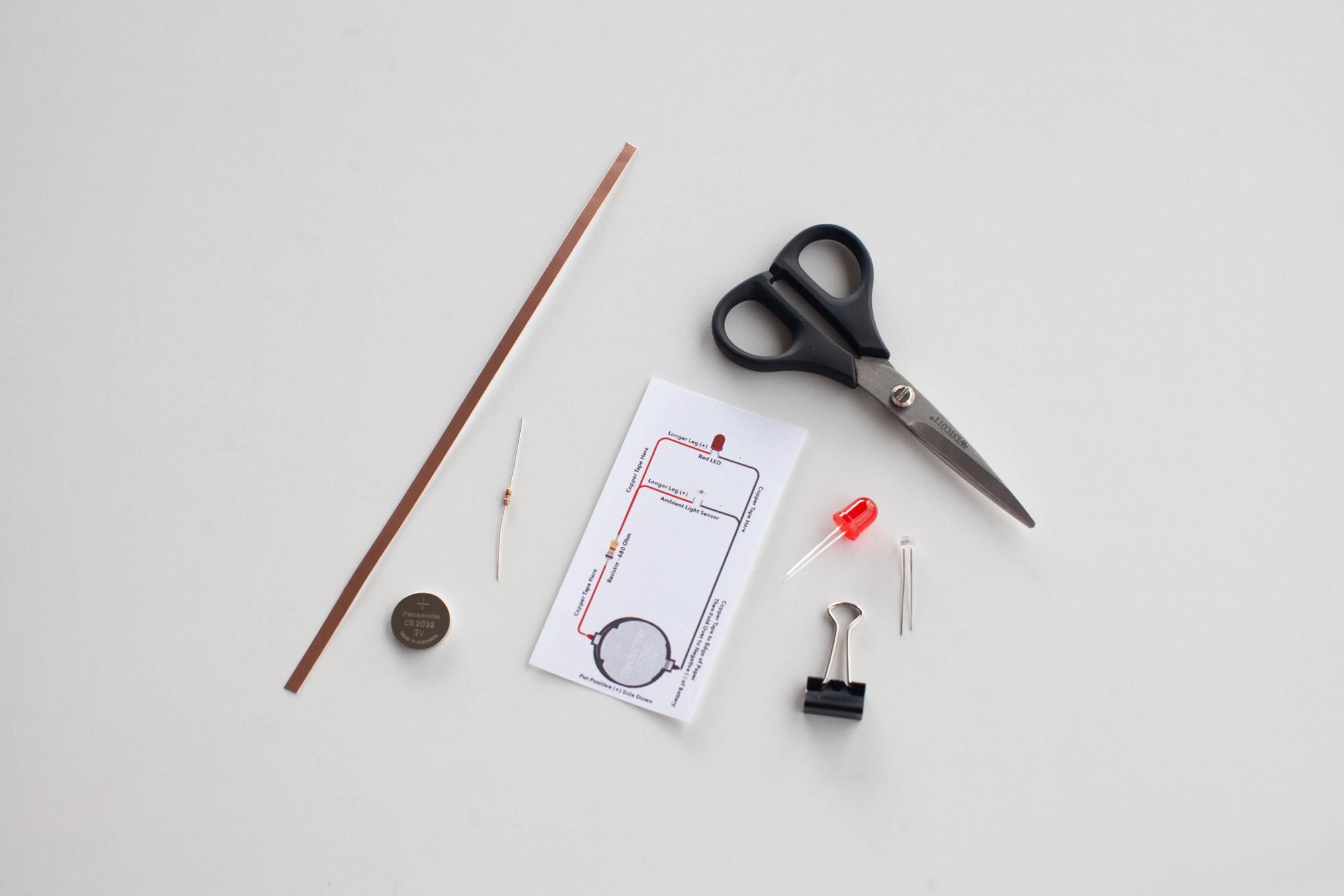 Make a Simple Ambient Light Sensor/Night Light Paper Circuit : 13 Steps ...