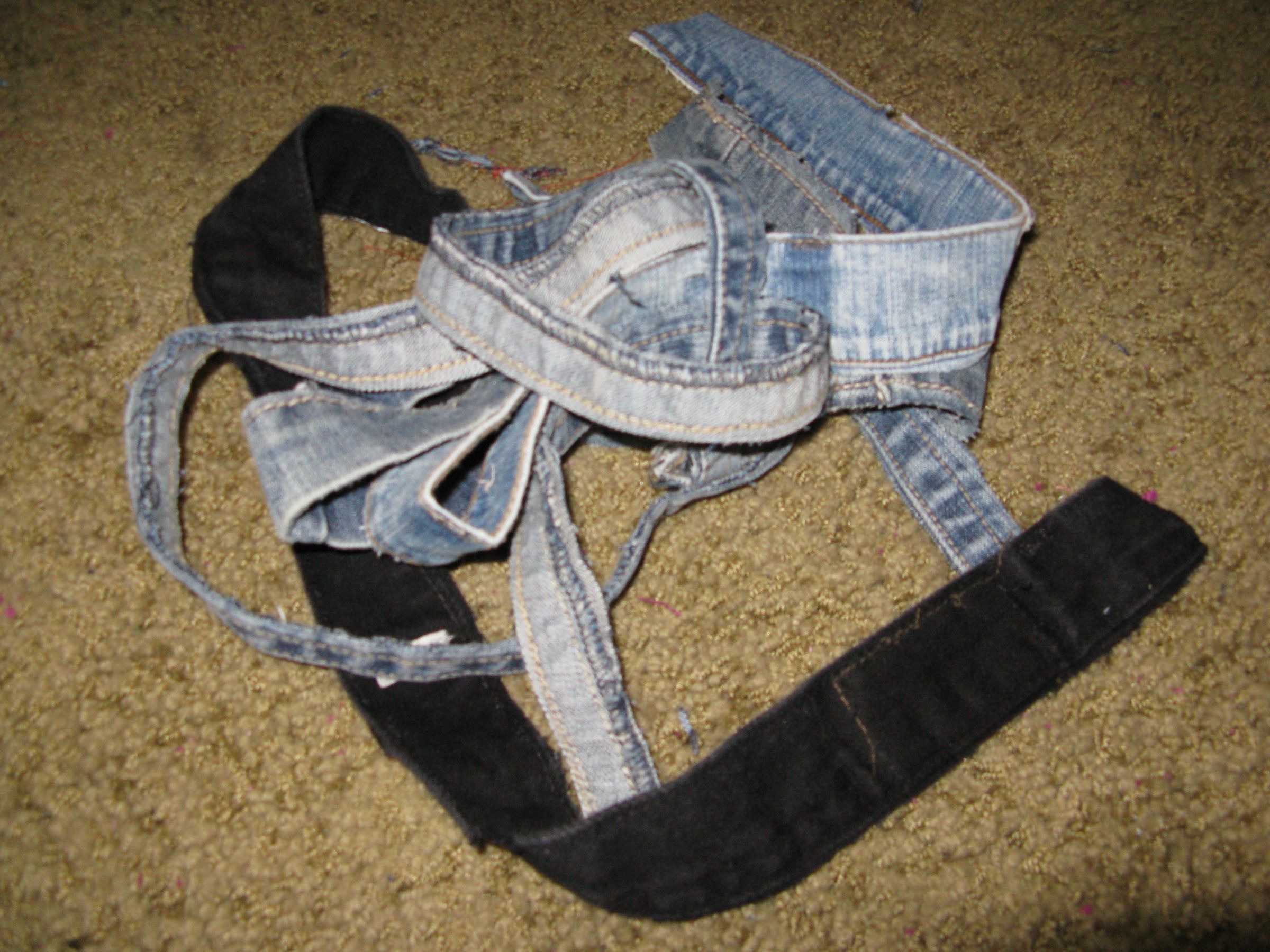 Recycle Denim: Floor Mat From Waistbands and Inseams : 5 Steps (with ...