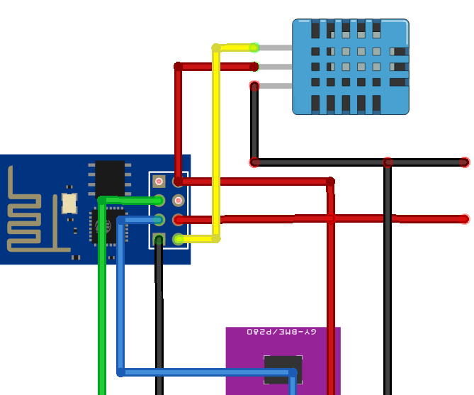 One More Arduino Weather Station Esp 01 And Bmp280 And Dht11 And Onewire