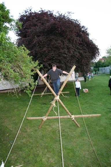Simple Pioneering - Build a Monkey Bridge From Wood Poles : 6 Steps ...