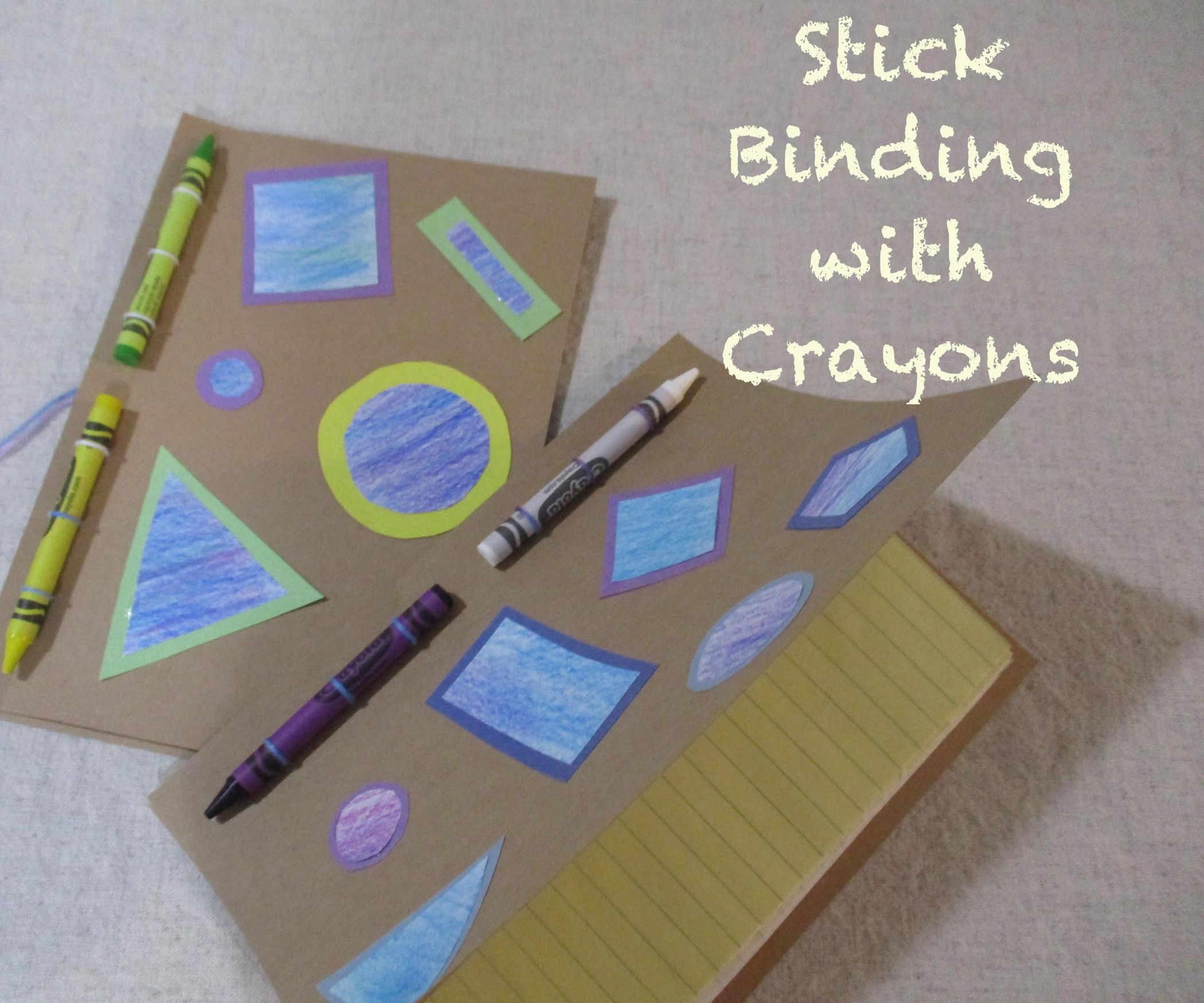 "Colors and Shapes" Journal With Crayon Stick Binding : 8 Steps (with ...