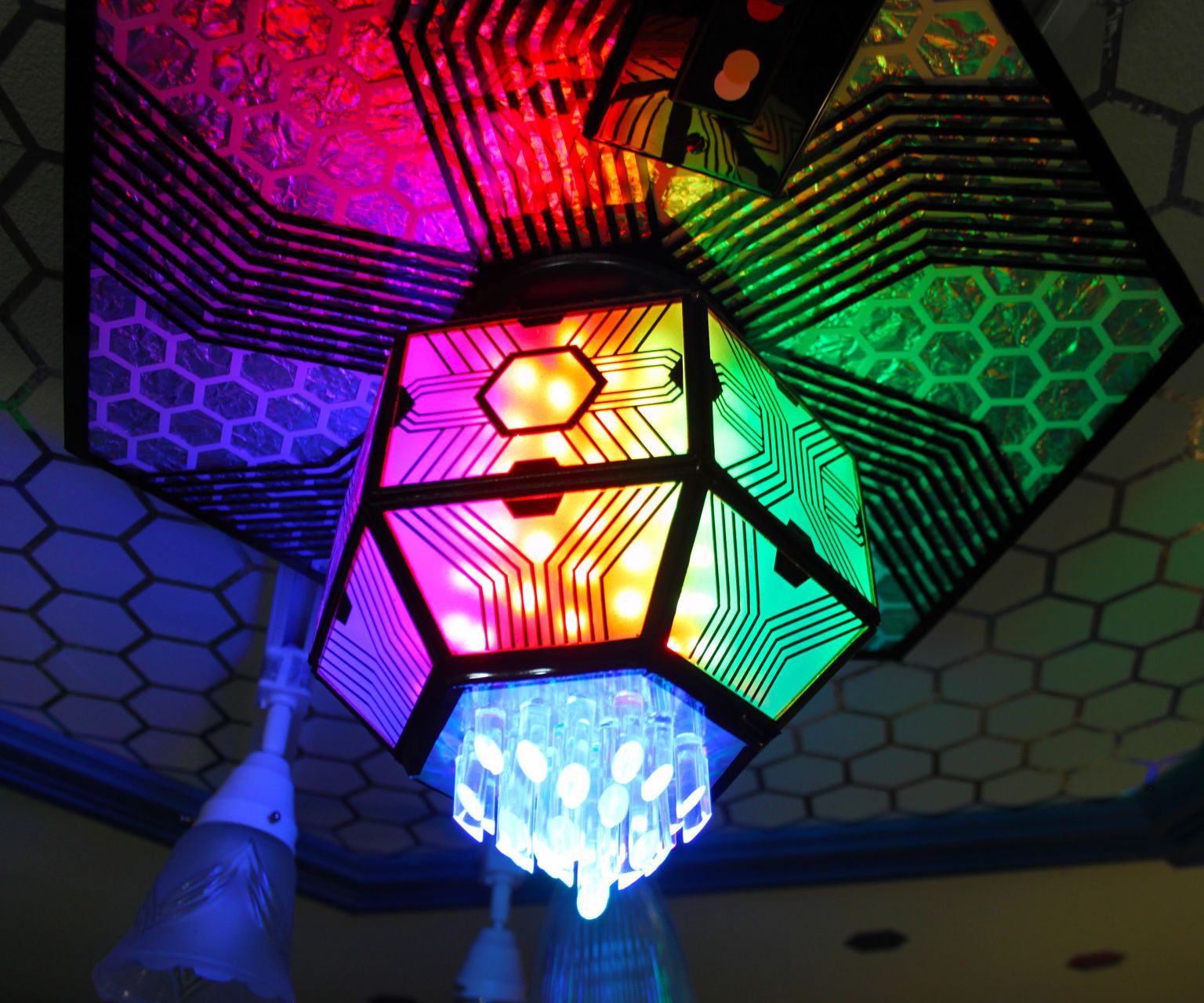 Glass Hexagon LED Pixel Fixture : 8 Steps (with Pictures) - Instructables