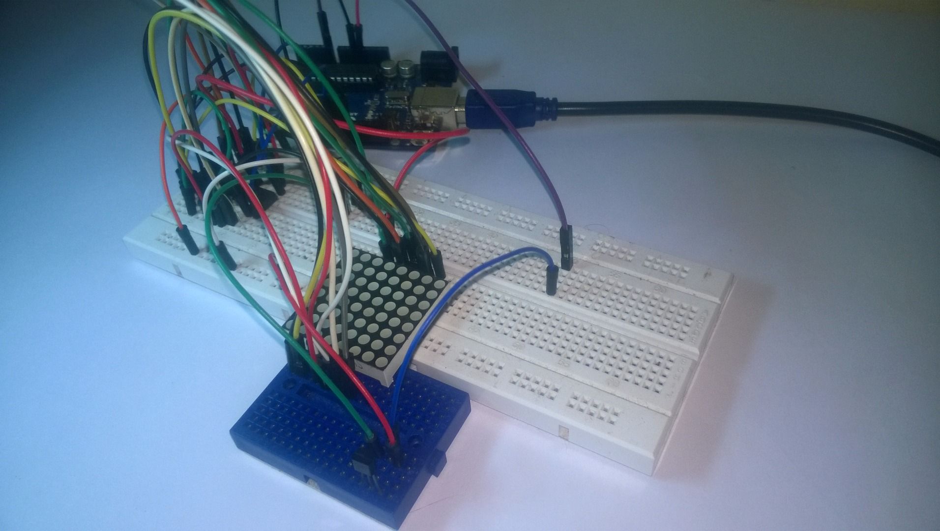 Room Temperature in Dot-Matrix Display With Arduino and LM35 : 7 Steps ...
