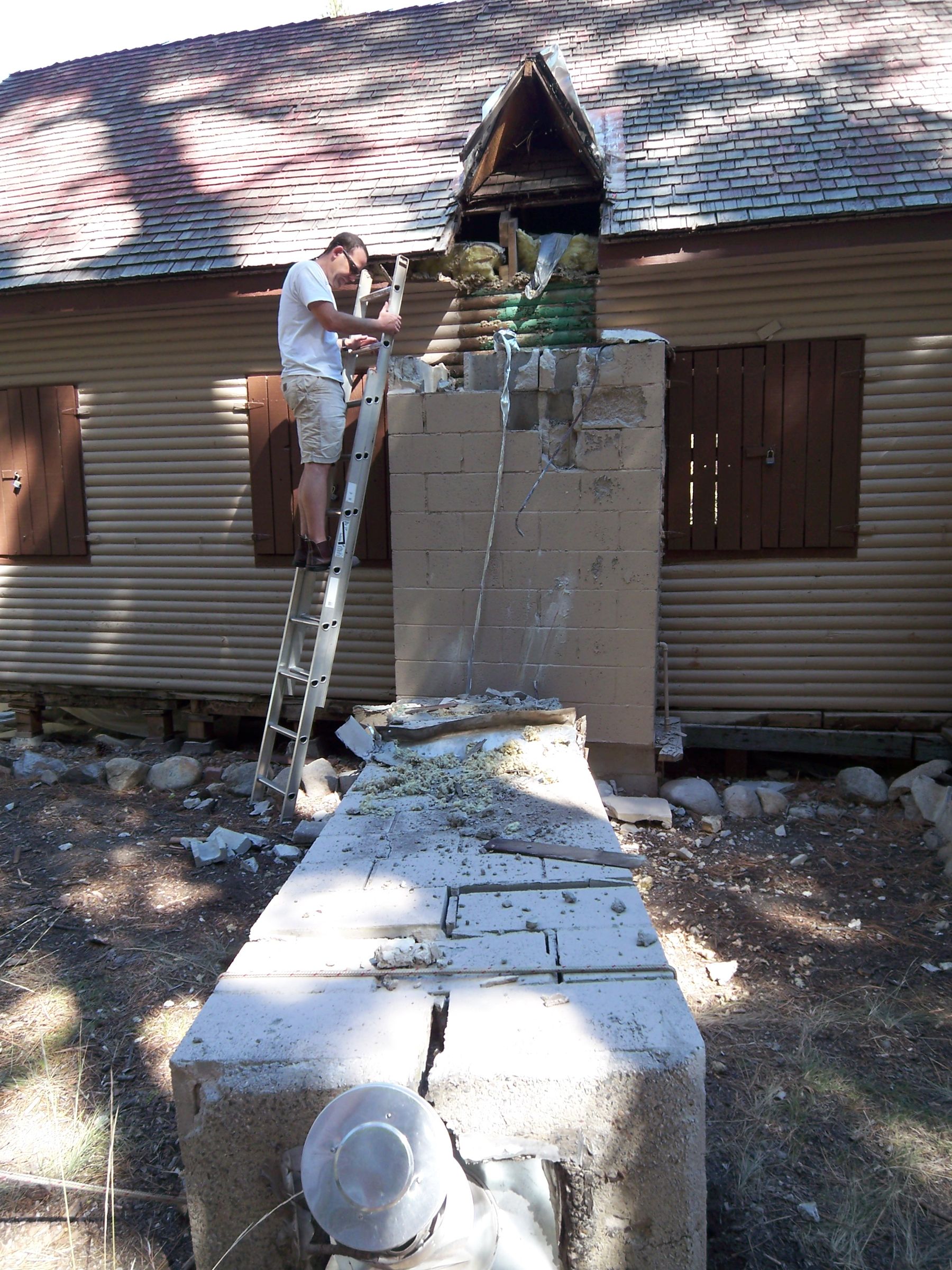 Tear Down a Chimney With a Rope and a Honda? : 8 Steps - Instructables