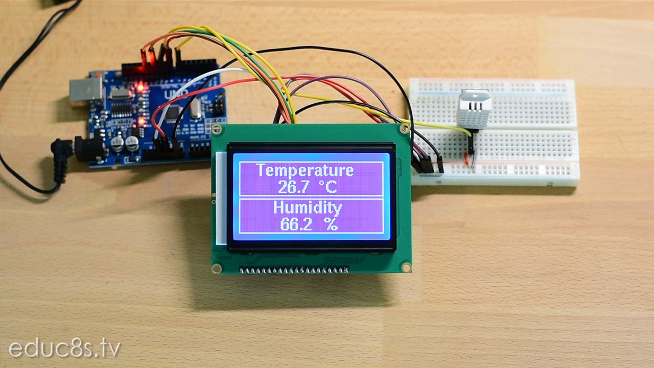 Weather Station Using a Big ST7920 Display : 4 Steps - Instructables