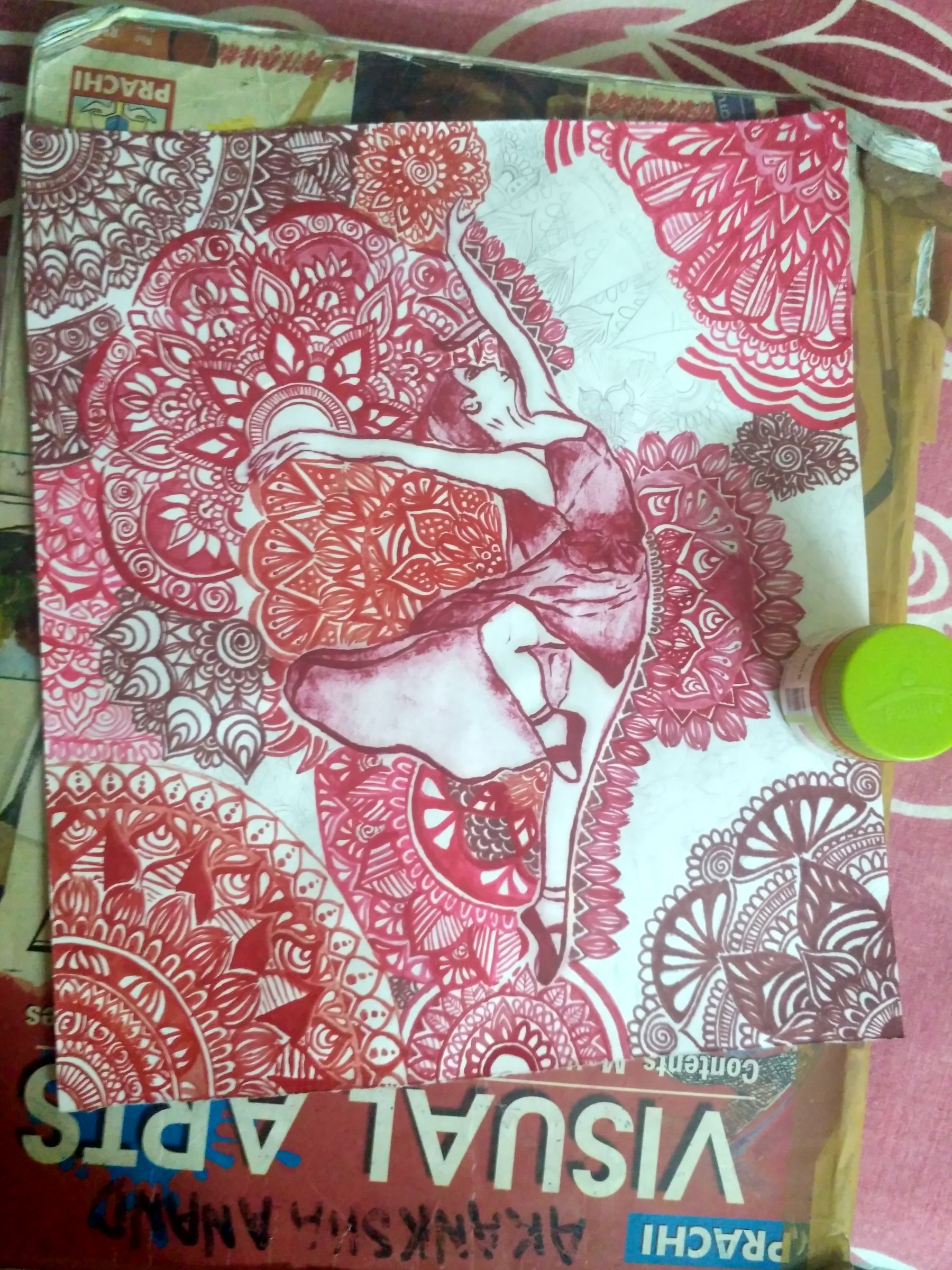 Zentangle Ballerina Art - in Shades of Red : 5 Steps - Instructables