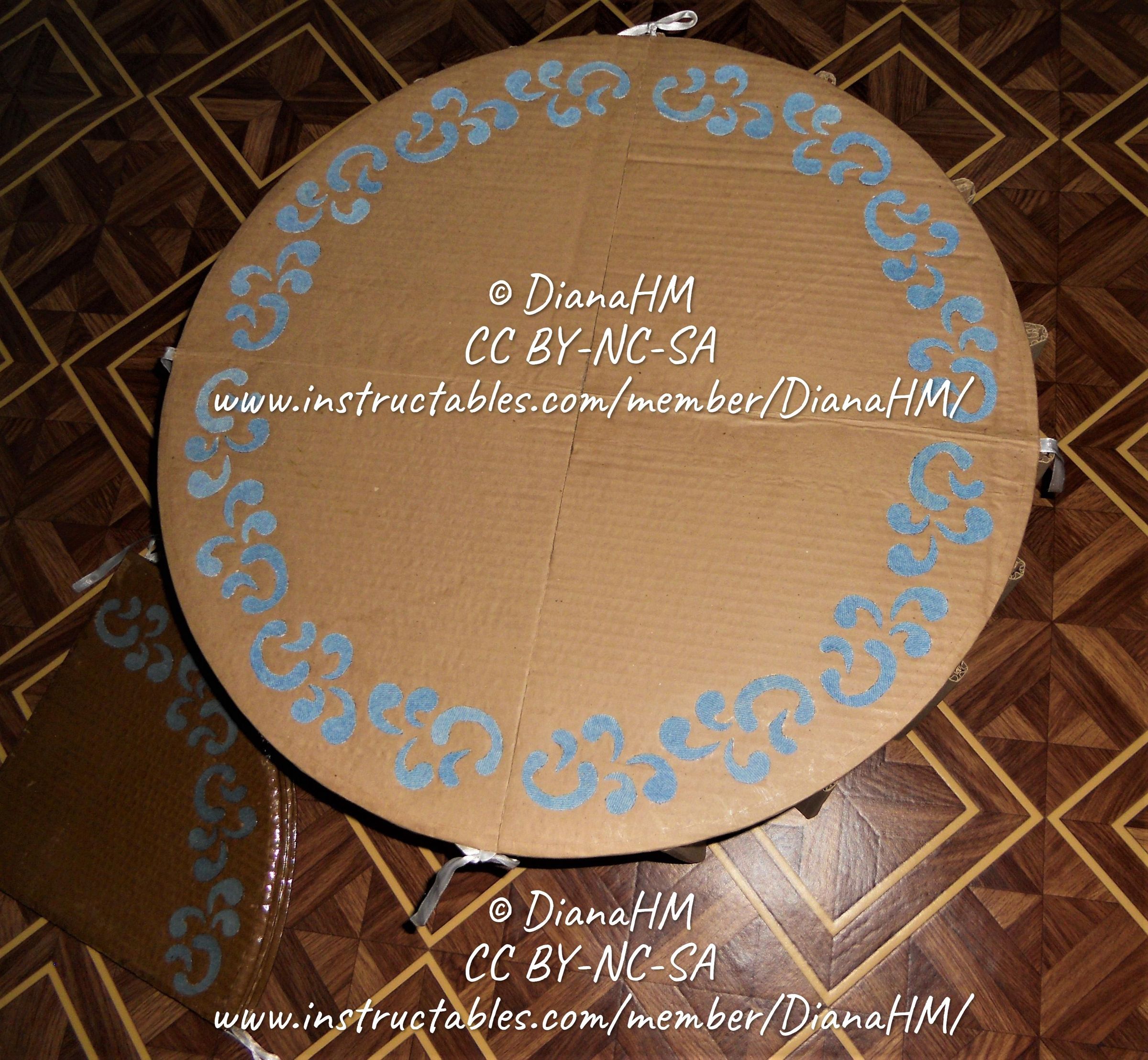 Portable Foldable Cardboard Stool-Table : 10 Steps (with Pictures ...