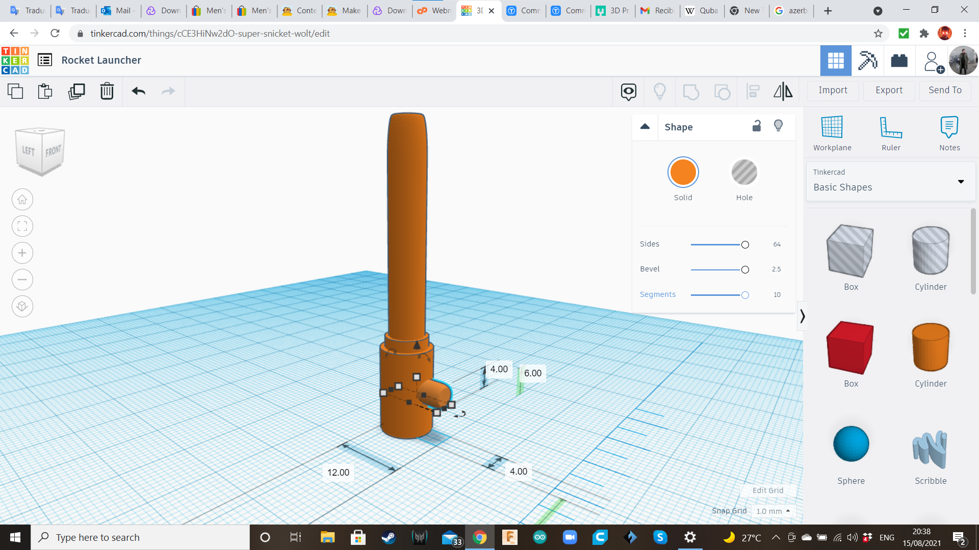 Tinkercad Robotics for School: Rocket Launching Mini-bot : 32 Steps ...