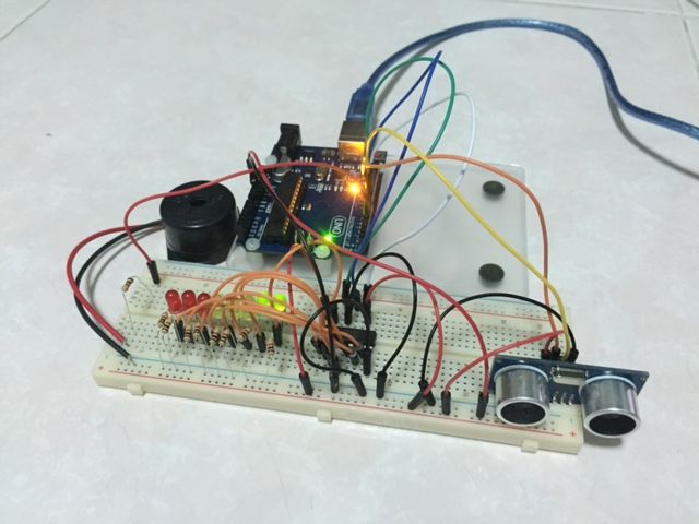 Arduino - Ultrasonic Sensor With LED's and Buzzer : 5 Steps - Instructables