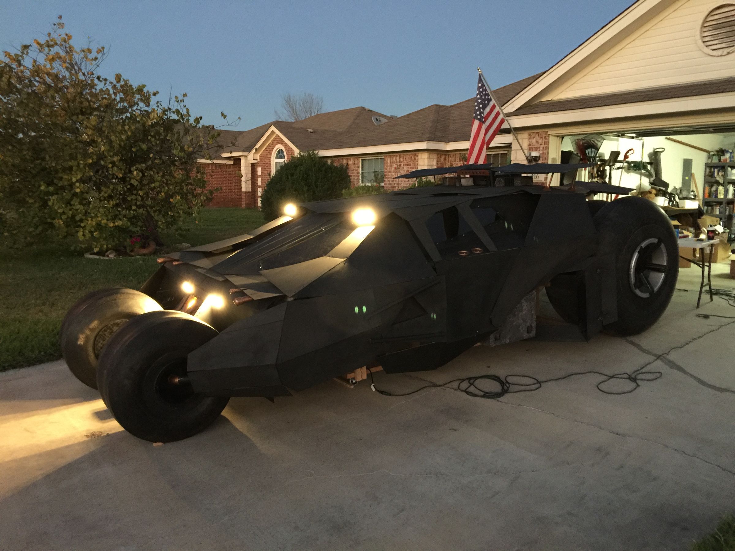 Make a Life-sized Batmobile Tumbler and Batman Themed Halloween Display ...