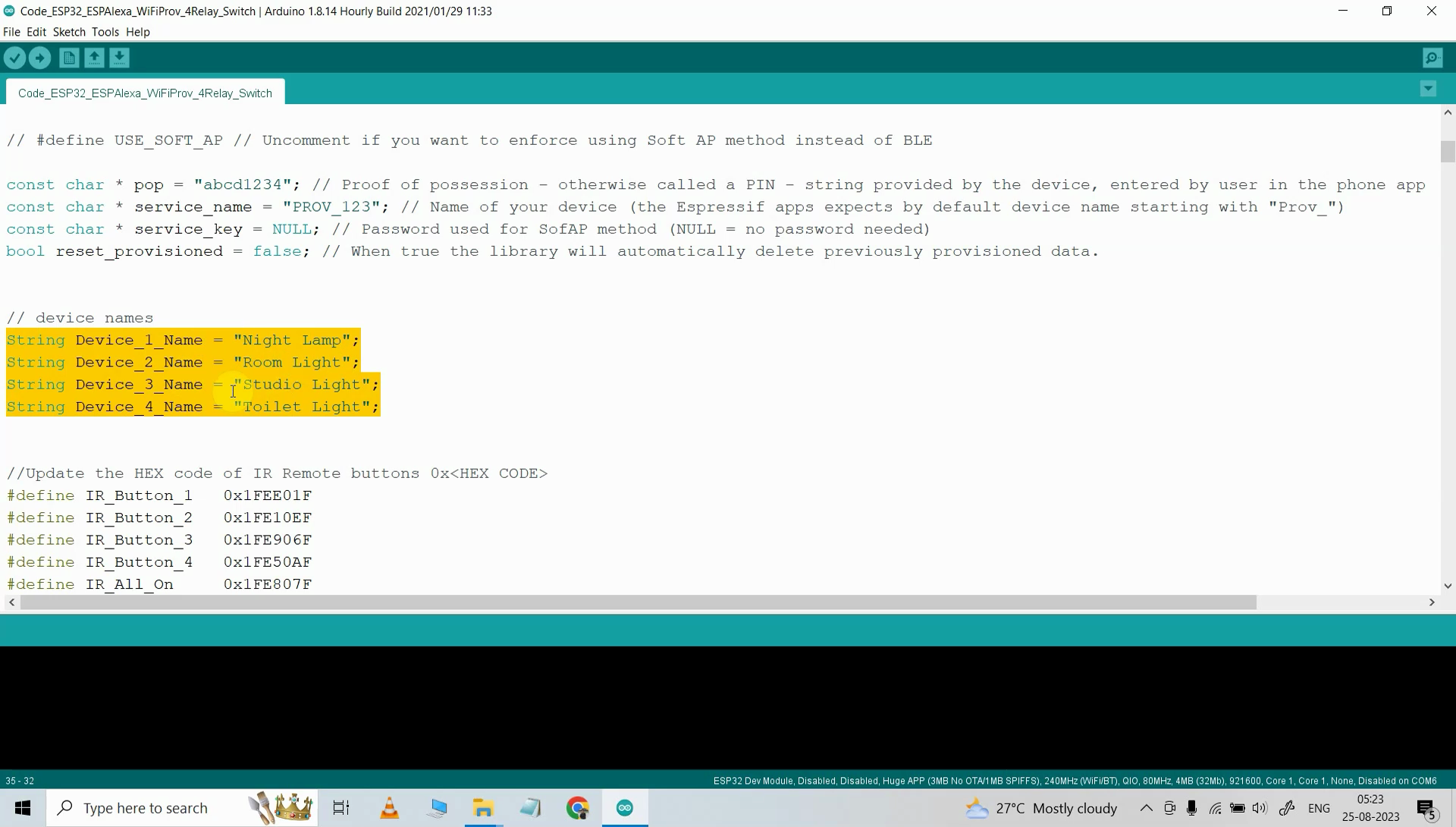 IoT Project Using ESP32 Alexa With OTA WiFi Update : 12 Steps ...