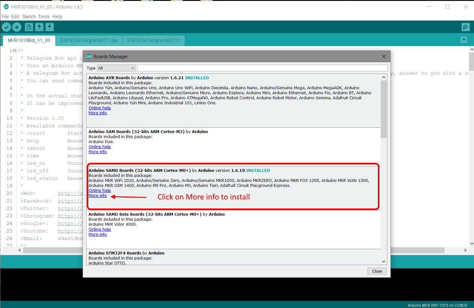 [IoT] Telegram Bot With Arduino MKR WiFi 1010 : 5 Steps - Instructables