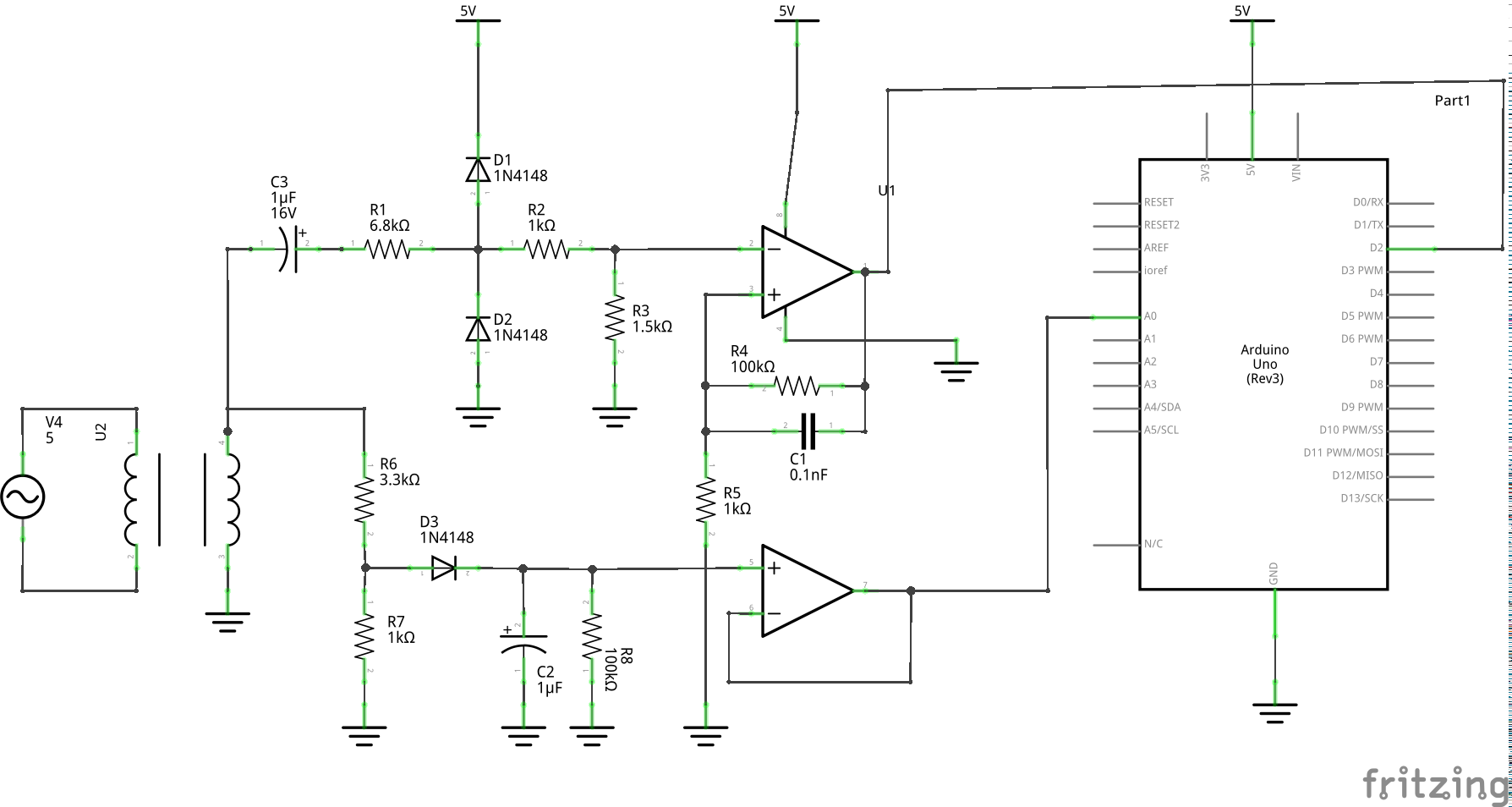 Power Supply Frequency and Voltage Measurement Using Arduino : 6 Steps ...