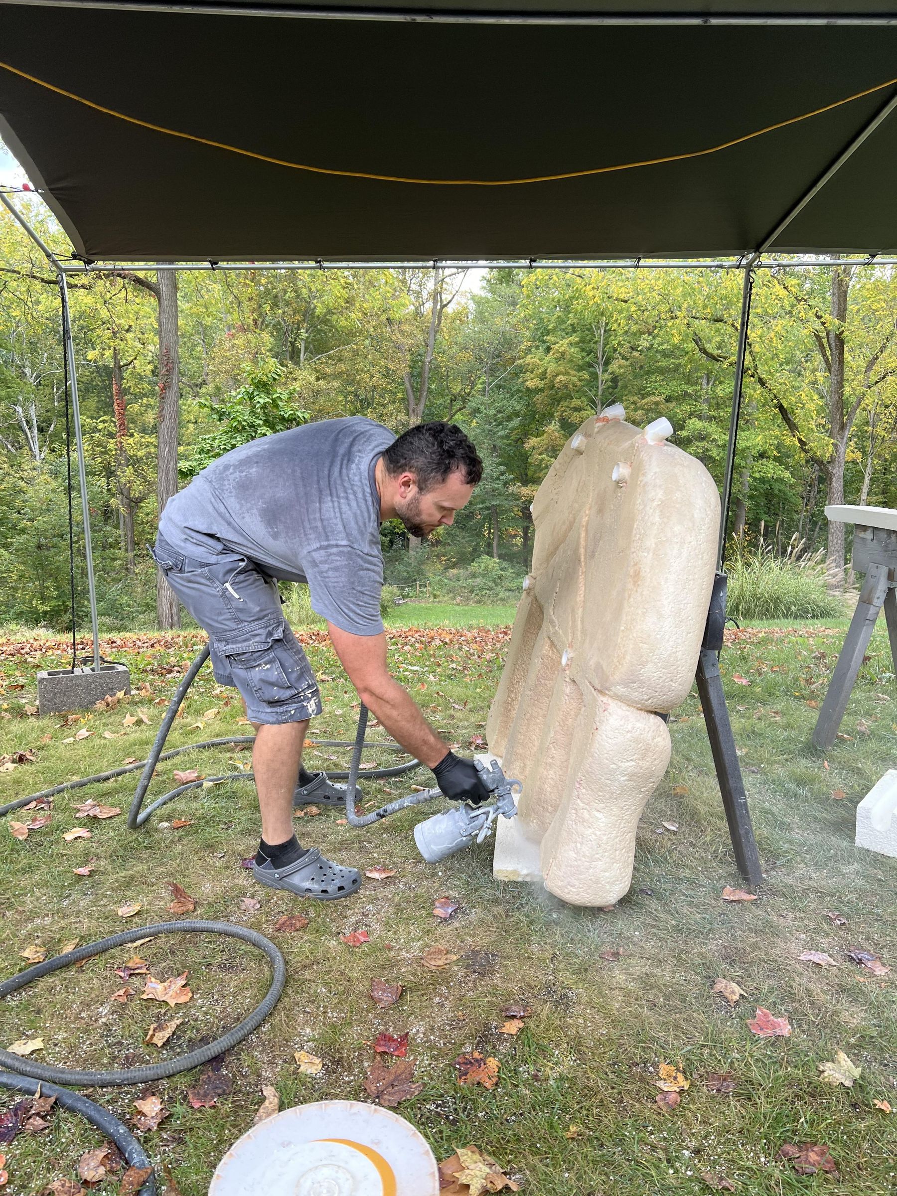 Over Sized Skeleton Breaking Out of My Home : 11 Steps (with Pictures ...