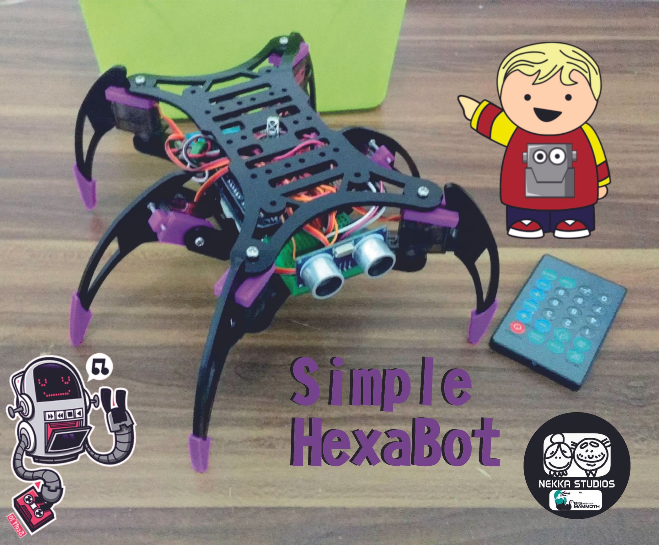 Simple HexaBot With IR Remote TV or MP3 : 6 Steps (with Pictures) - Instructables