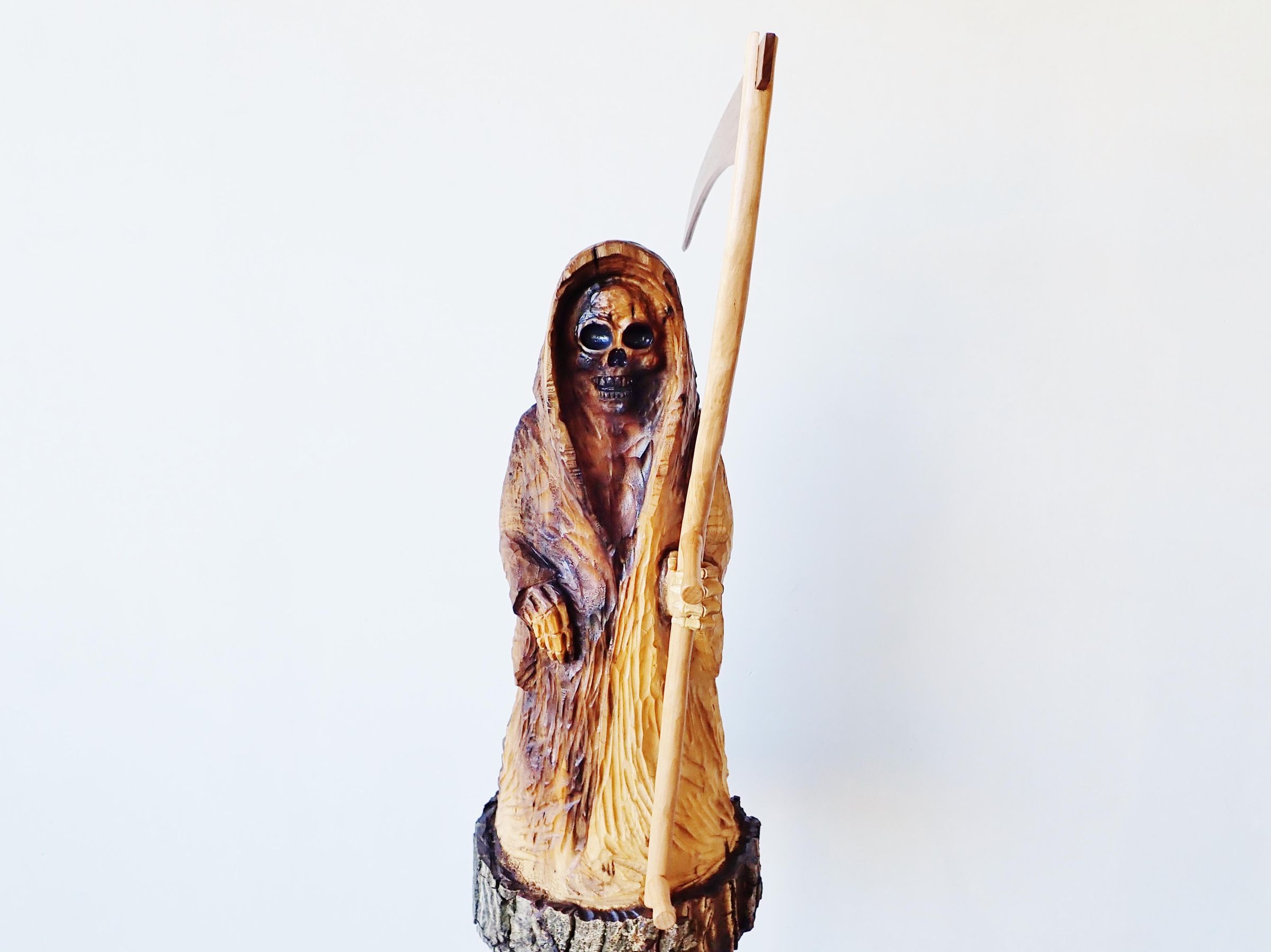 Grim Reaper Carved From a Walnut Log : 17 Steps (with Pictures ...