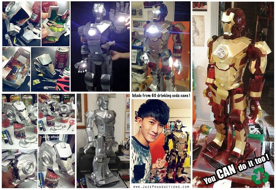 Iron Man From Soda Can : 9 Steps - Instructables