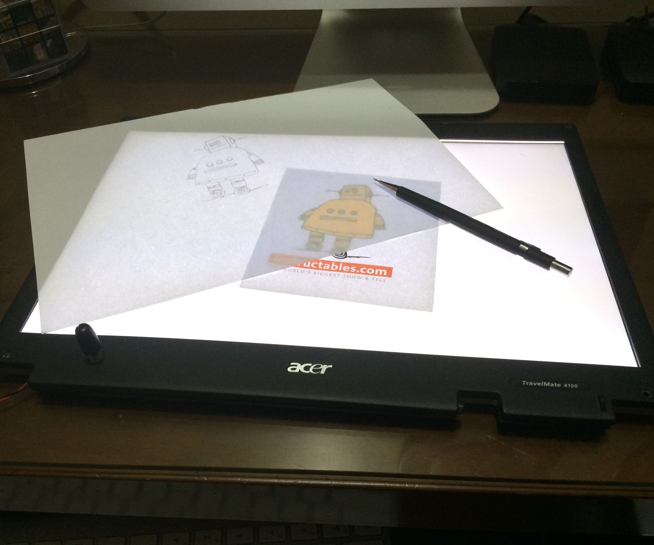 Turn a Broken Laptop Screen Into a Portable Light Table for Drawing ...