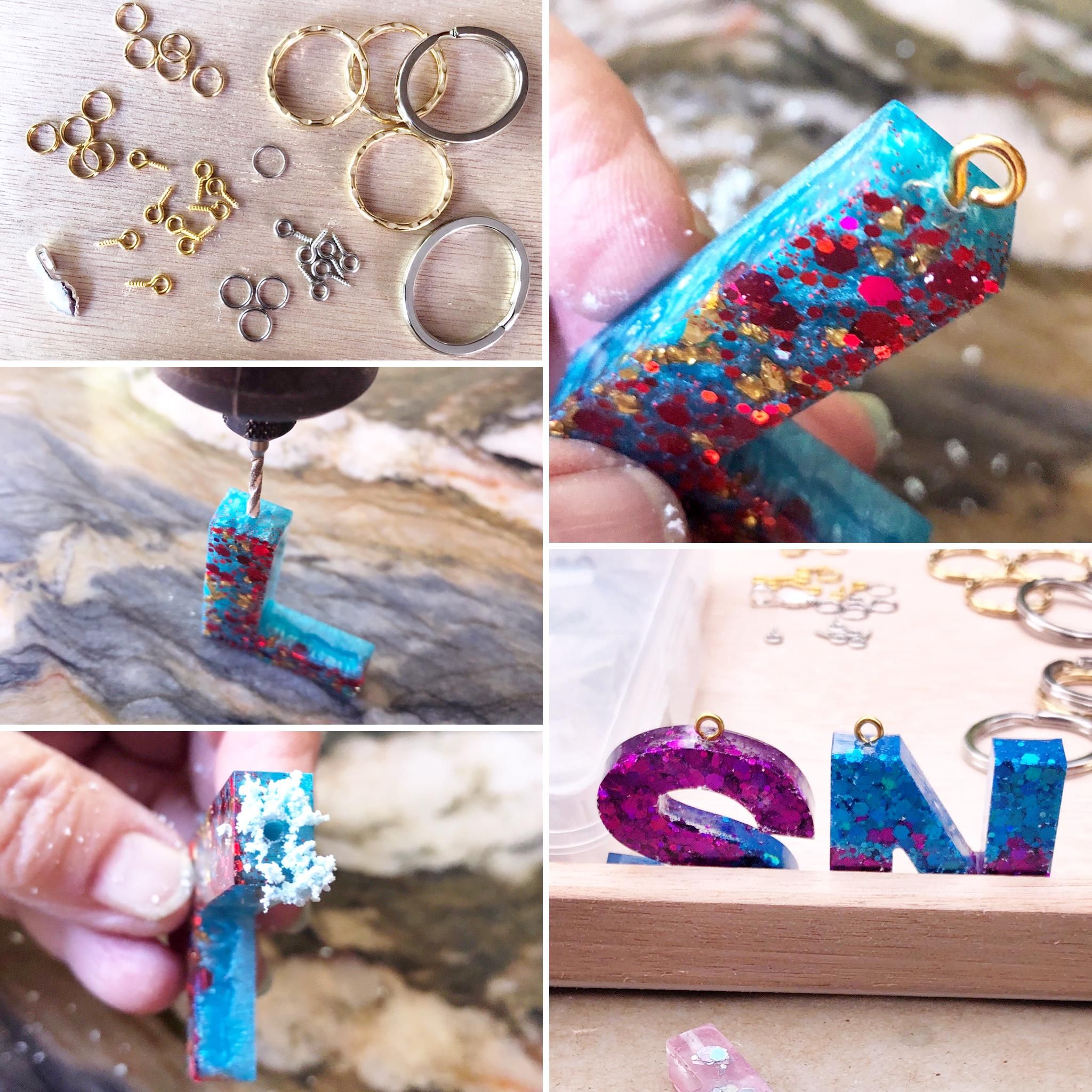 Holographic and Floral Resin Letter Keychains : 18 Steps (with Pictures) - Instructables