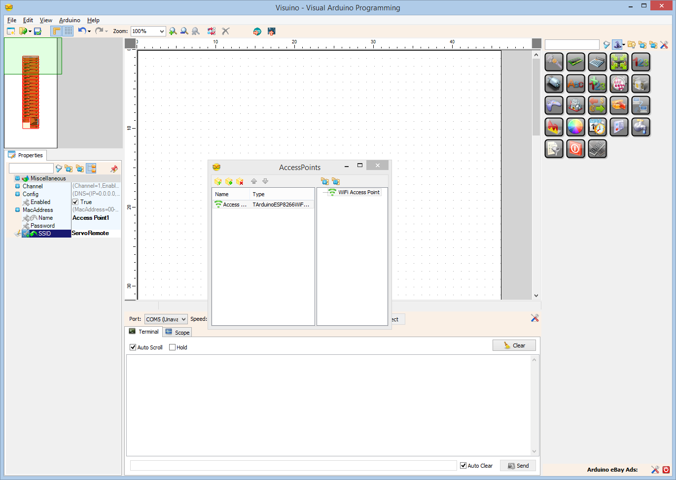 ESP8266 and Visuino: Control Servo Remotely Over Wi-Fi With Rotary ...