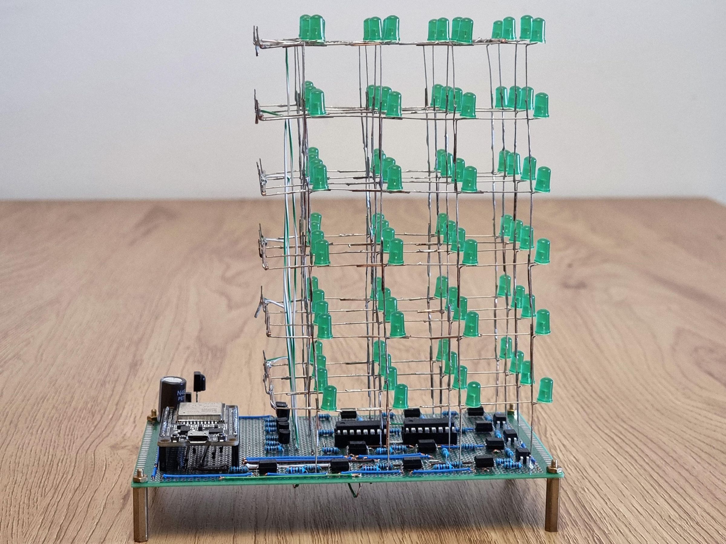 IR-controlled 4x4x6 LED Tower/Clock on ESP32 : 13 Steps - Instructables