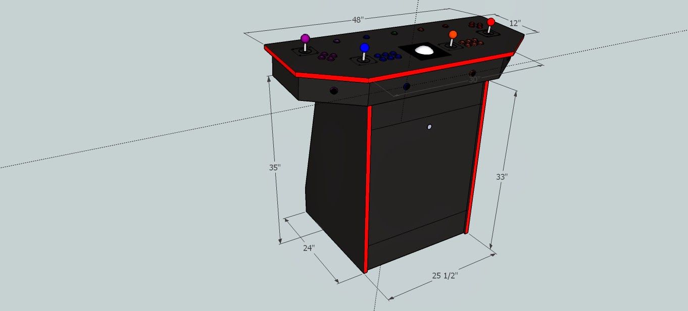 4-Player Pedestal Arcade Cabinet for MAME : 32 Steps (with Pictures) - Instructables